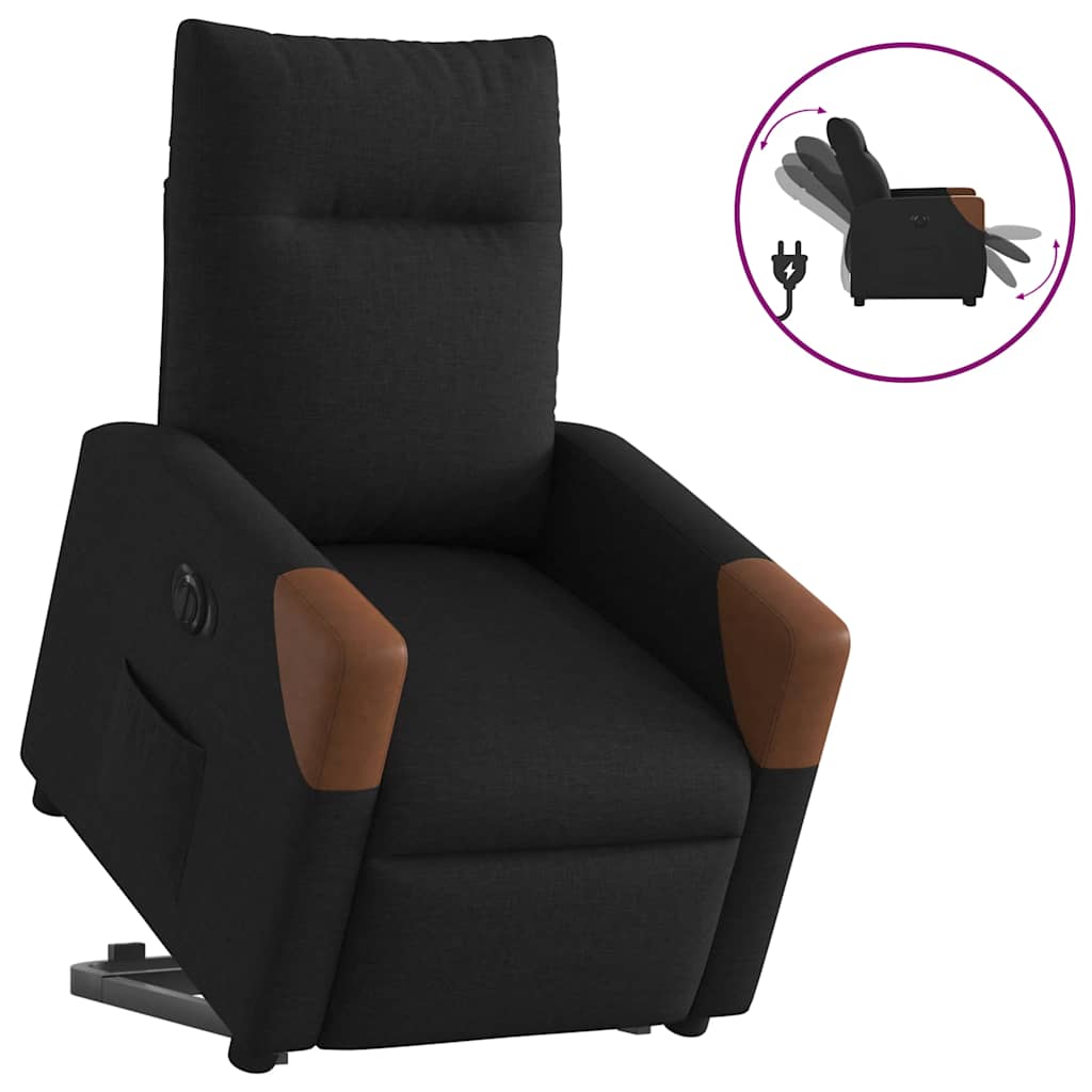 Fauteuil inclinable électrique noir tissu | Leroy Merlin