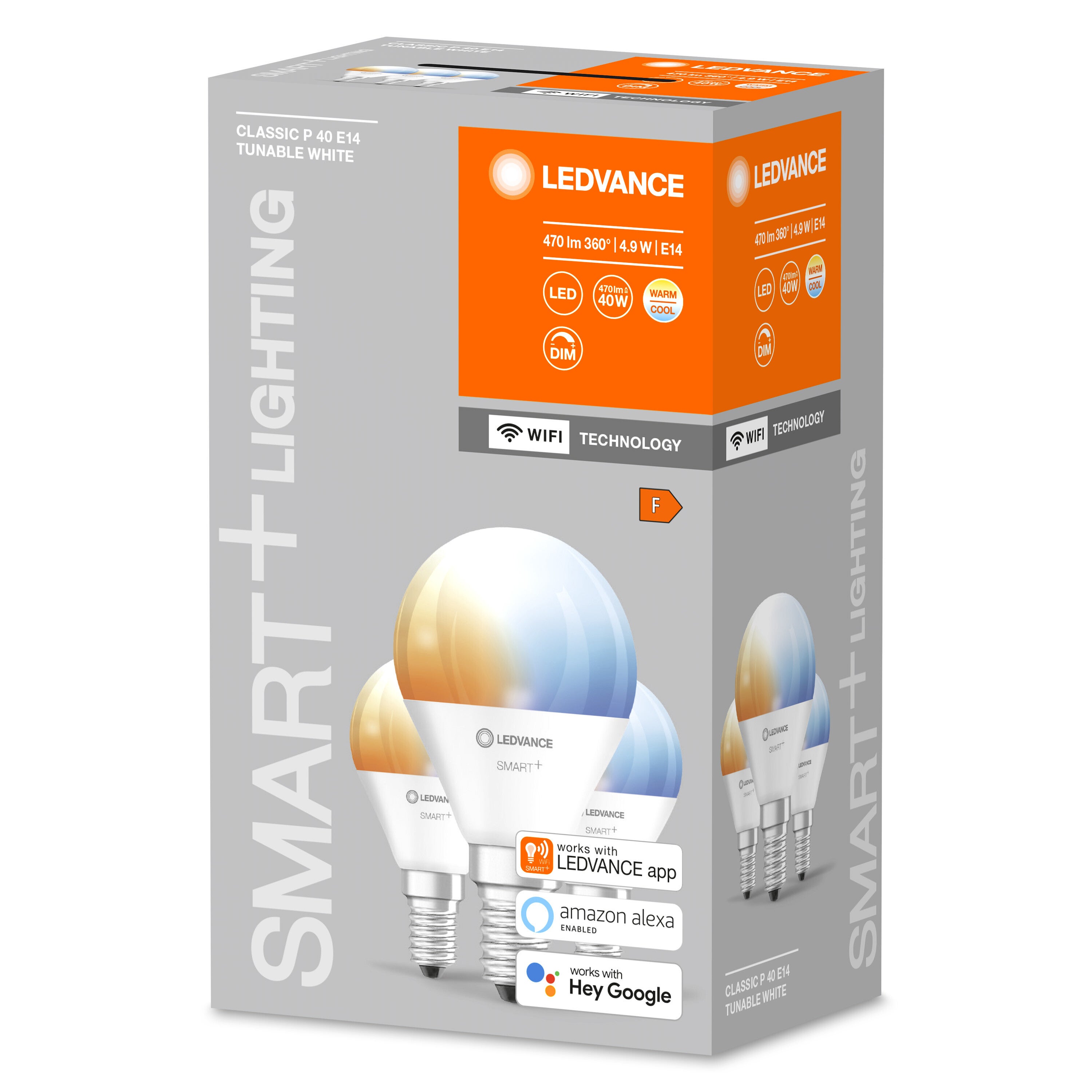 LEDVANCE SMART+ WiFi Mini 3xAmpoule LED intelligente, E14, dimmable ...