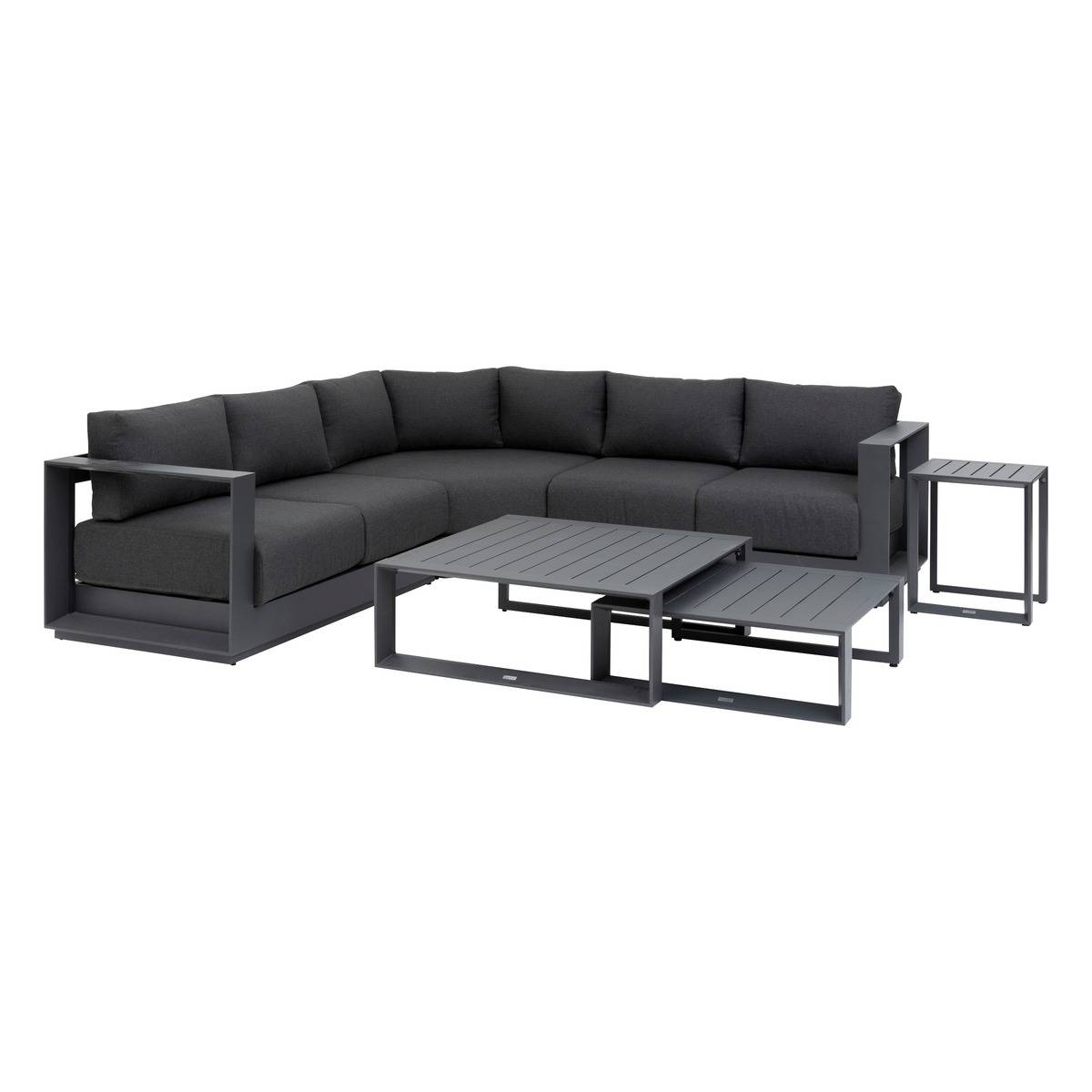 Hespéride - Conjunto de muebles de jardín esquinero "allure" grafito 5 ...