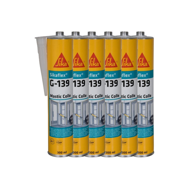 Lot de 6 mastic-colle à prise rapide SIKA Sikaflex G 139 - Blanc ...