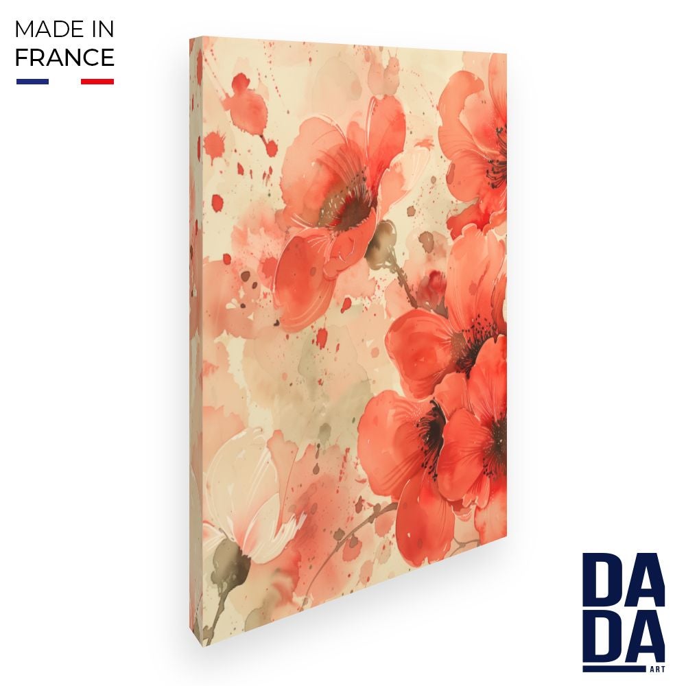 Toile murale Fleurs éclatantes / 75x112cm / Fabriqué en France ...