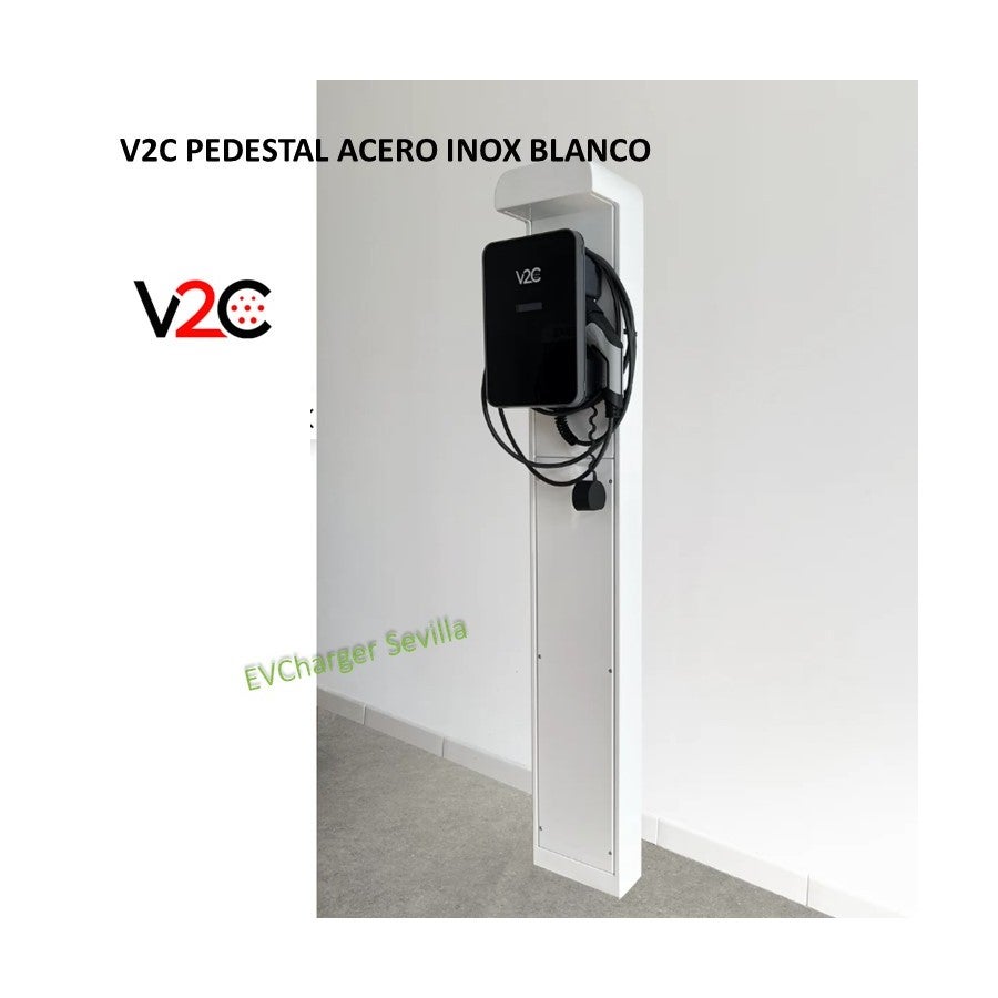 V2C PEDESTAL ACERO INOX BLANCO PARA CARGADOR TRYDAN | Leroy Merlin