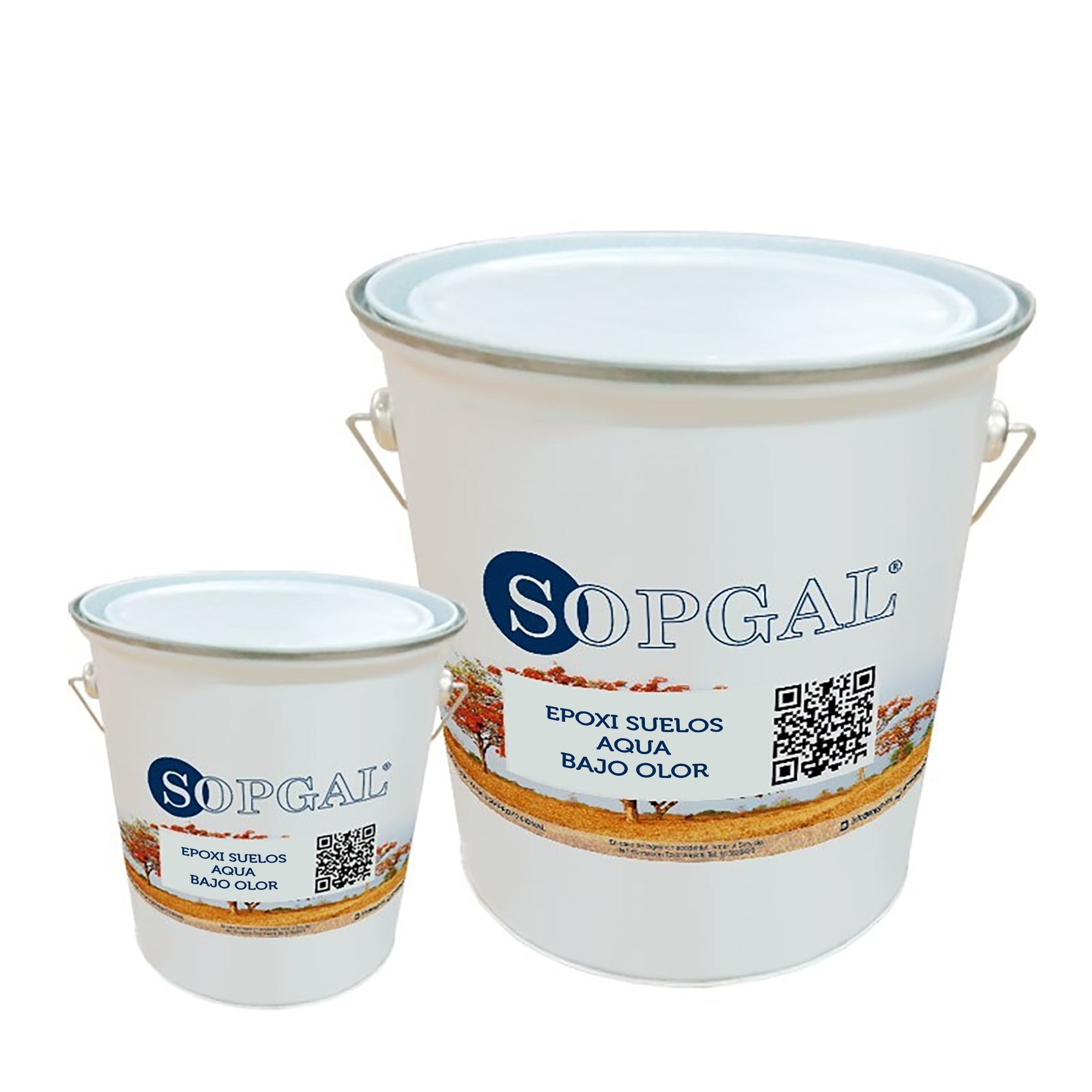 Pintura Epoxi bicomponente Base Agua Bajo Olor (Gris, 5kg + 1kg) - Protección para suelos ...