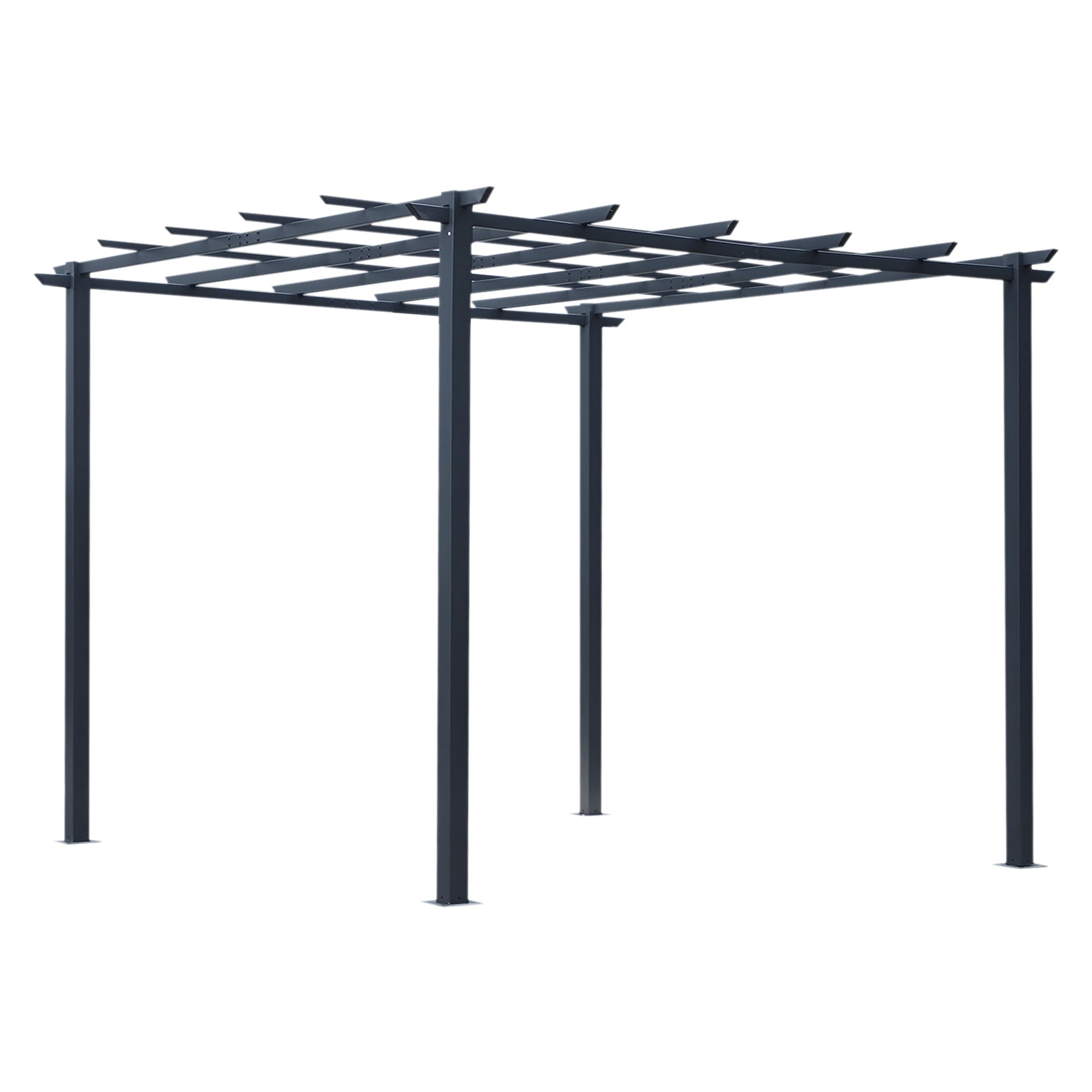 Pergola autoportante style contemporain toit terrasse décorer métal ...