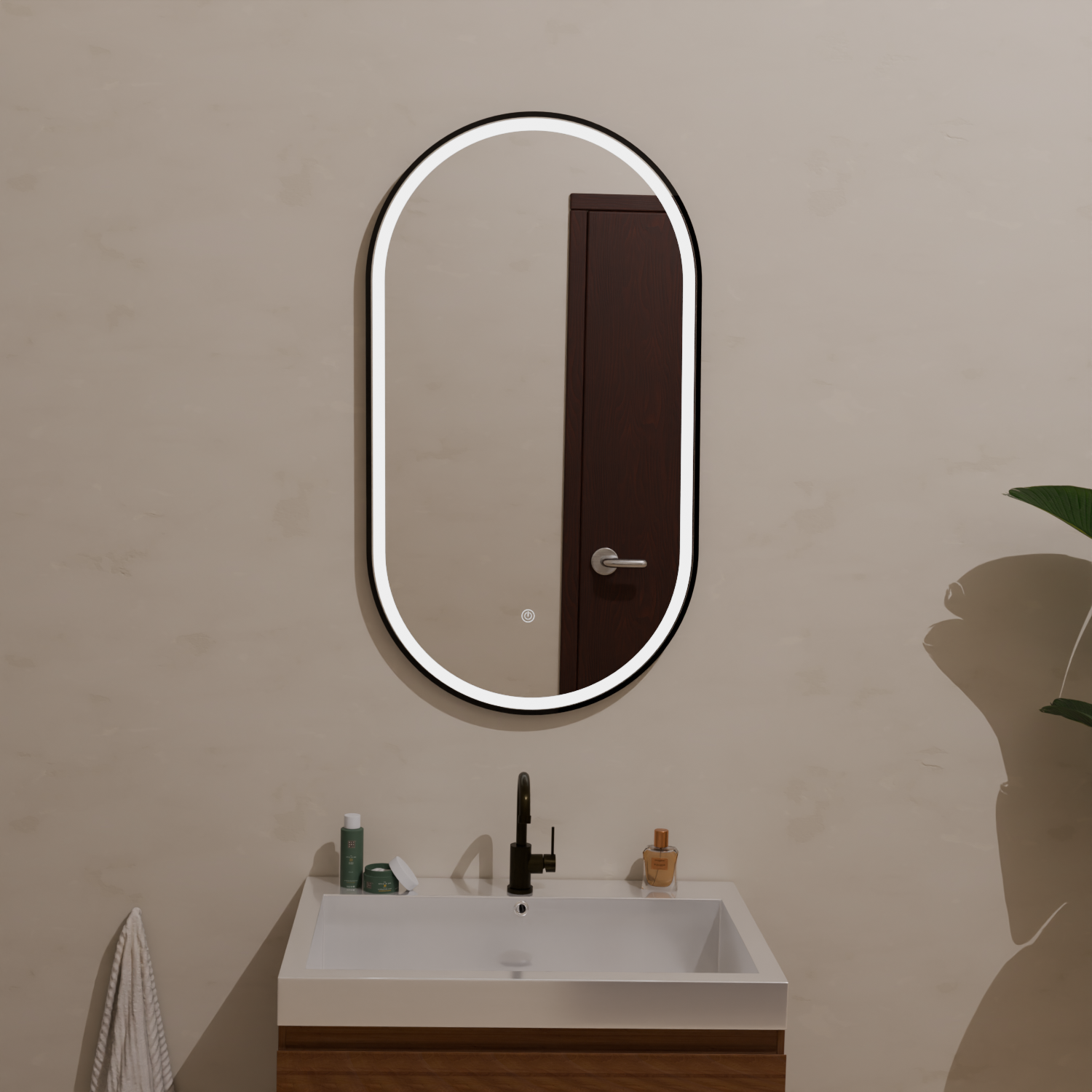 LOMAZOO Miroir salle de bain lumineux, anti-buée, Leipzig avec LED 50 x ...