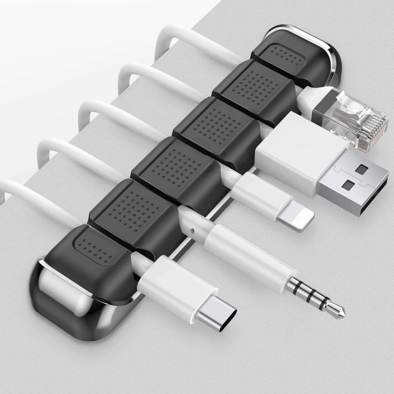 Clips Câble Organisateur Bureau, 5 Slots Support de Câble Cadre en ...