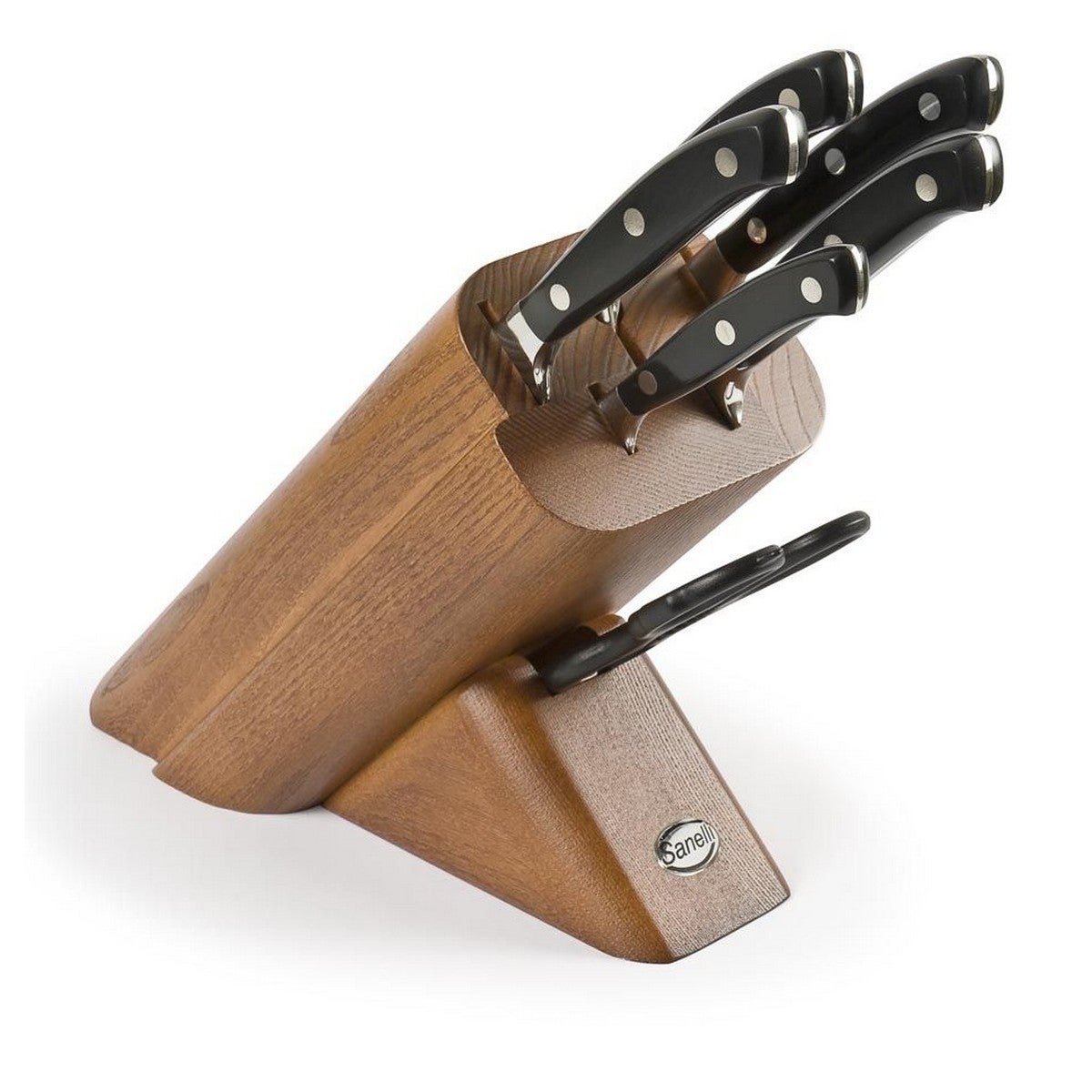 Ceppo di Coltelli da Cucina Ergoforge, Acciaio, Nero, Sanelli | Leroy ...