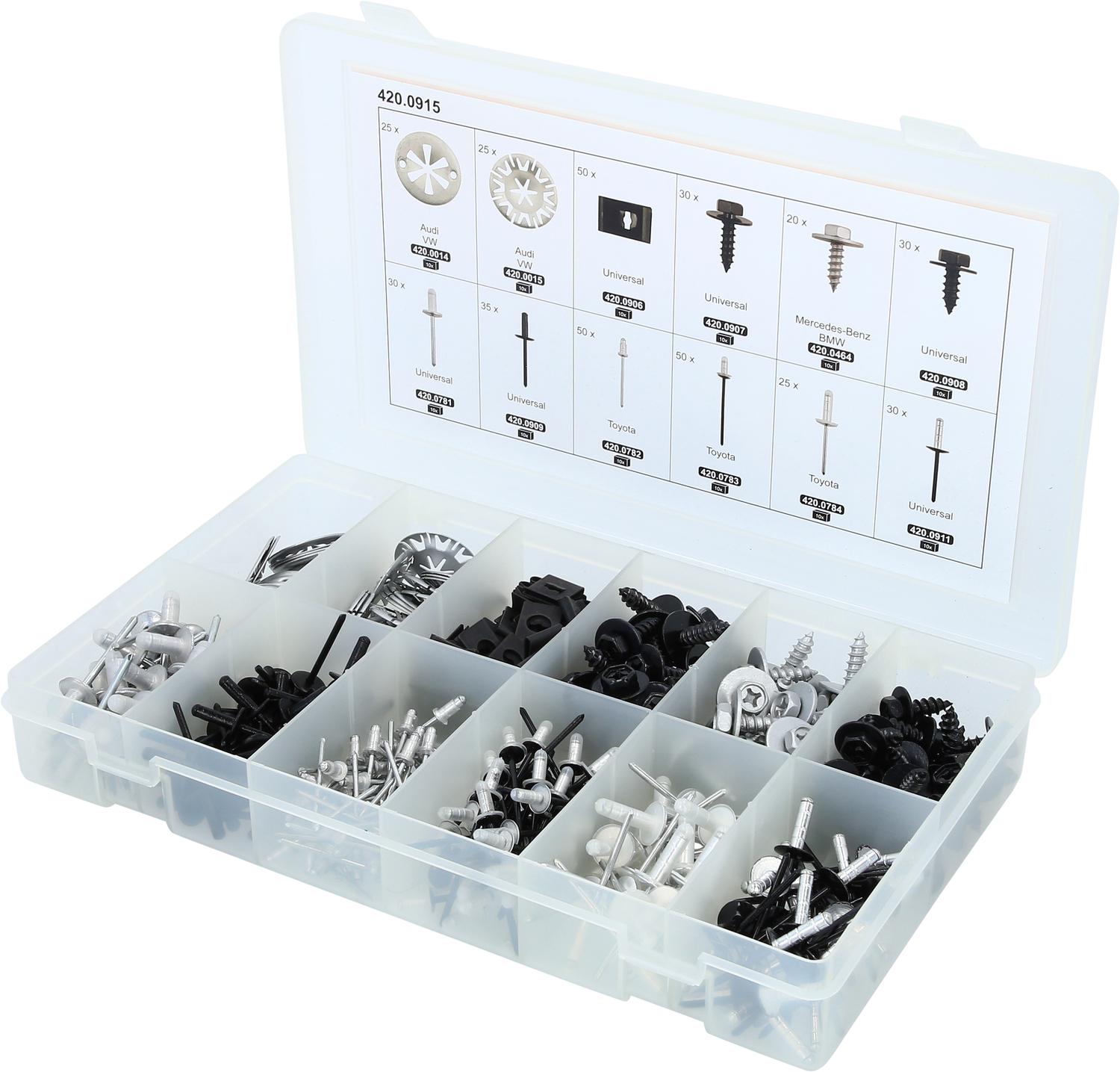 KS TOOLS Jeu de clips de fixation - serrage rapide, 400 pcs | Leroy Merlin