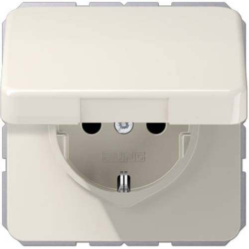 Jung simple Insert Prise 2P+T avec clapet blanc crème CD1520BFKL 1 pc(s ...