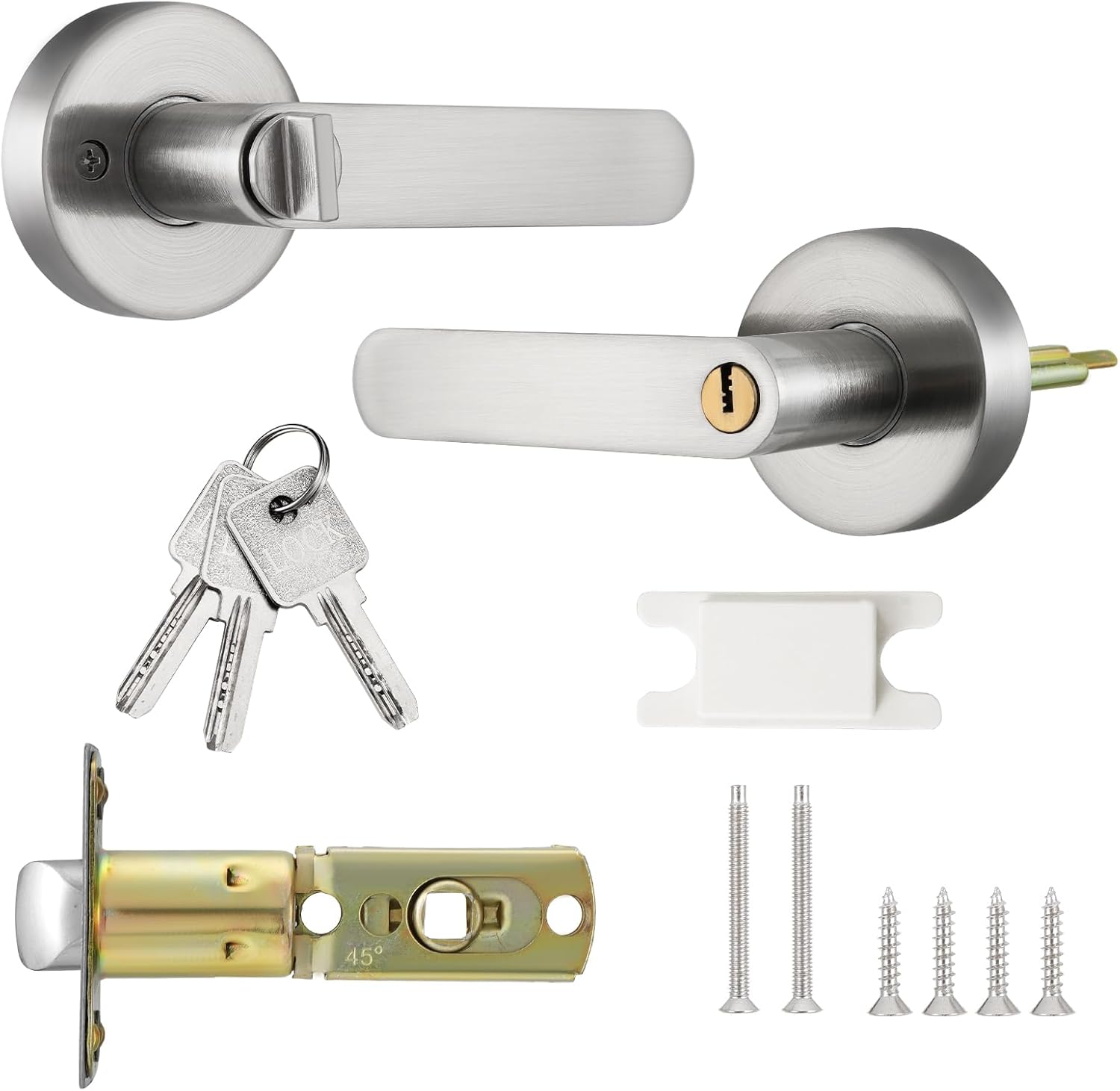 Ronde Bouton Serrure Verrouillage Porte,Serrure de Porte Design Tulipe,Bouton de Porte Rotatif ...