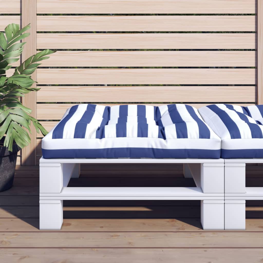 Cojín paleta rayas azul y blanco tela 80x80x12 cm | Leroy Merlin
