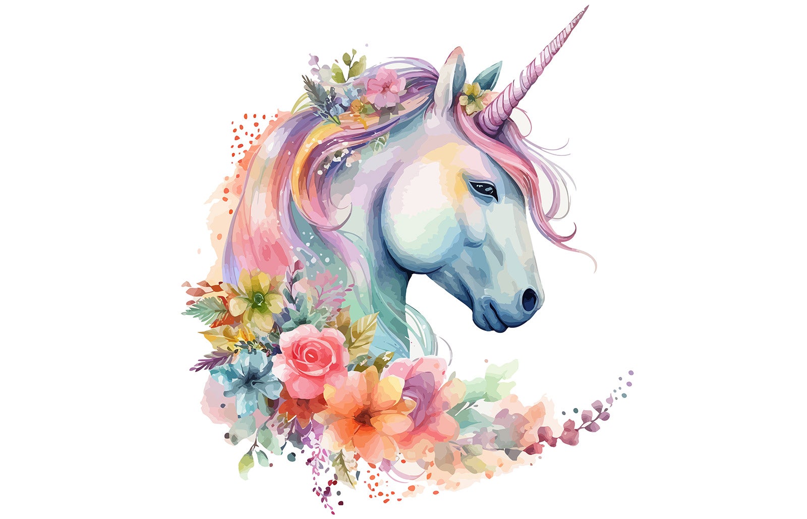 Papel pintado panorámico Niños - Unicornio - Ancho 130 cm x Altura 84 ...