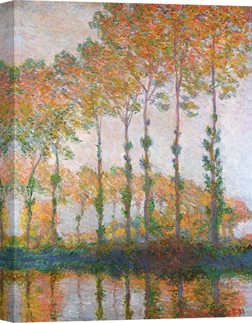 Peinture, impression sur toile - Claude Monet, Peupliers au bord de l ...