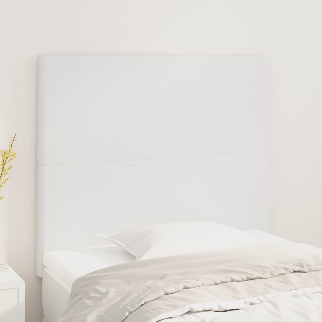 Tête de lit blanche 90 x 5 x 118/128 cm similicuir | Leroy Merlin