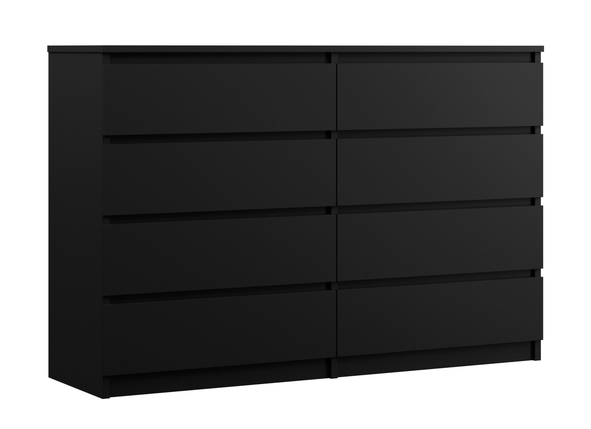 Commode 8 Tiroirs, Noir Mat, 138 x 101 x 39 cm | Leroy Merlin