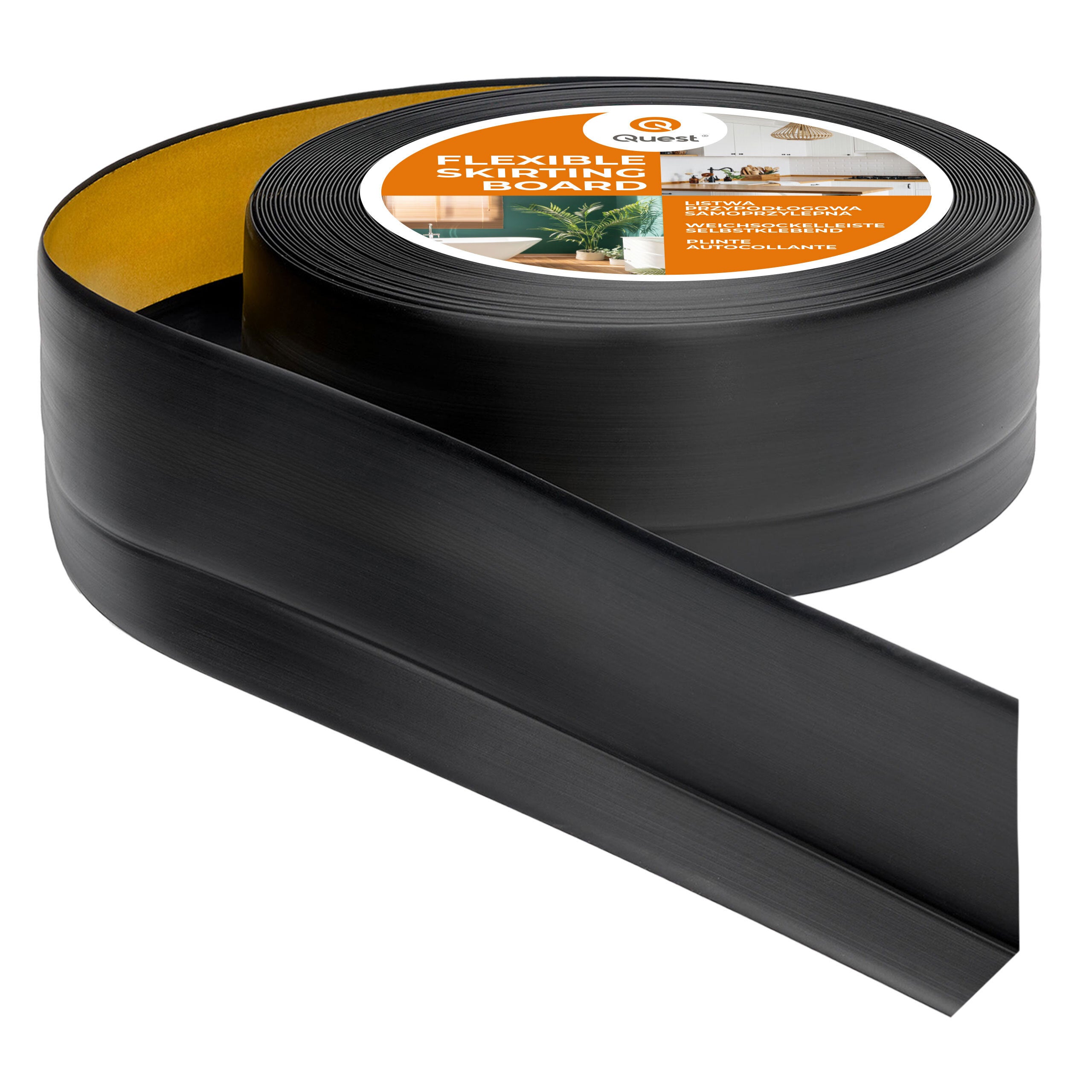 Rodapié PVC blando adhesivo50x20 mm - flexible, pared y suelo, 20 m ...