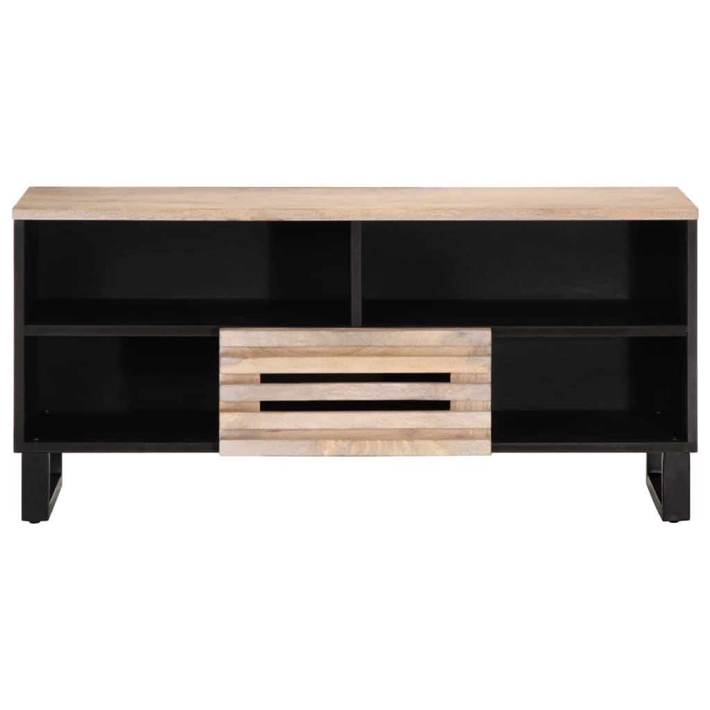 Meuble TV，Banc TV Moderne，Meuble de Rangement 100x34x46 cm bois massif ...