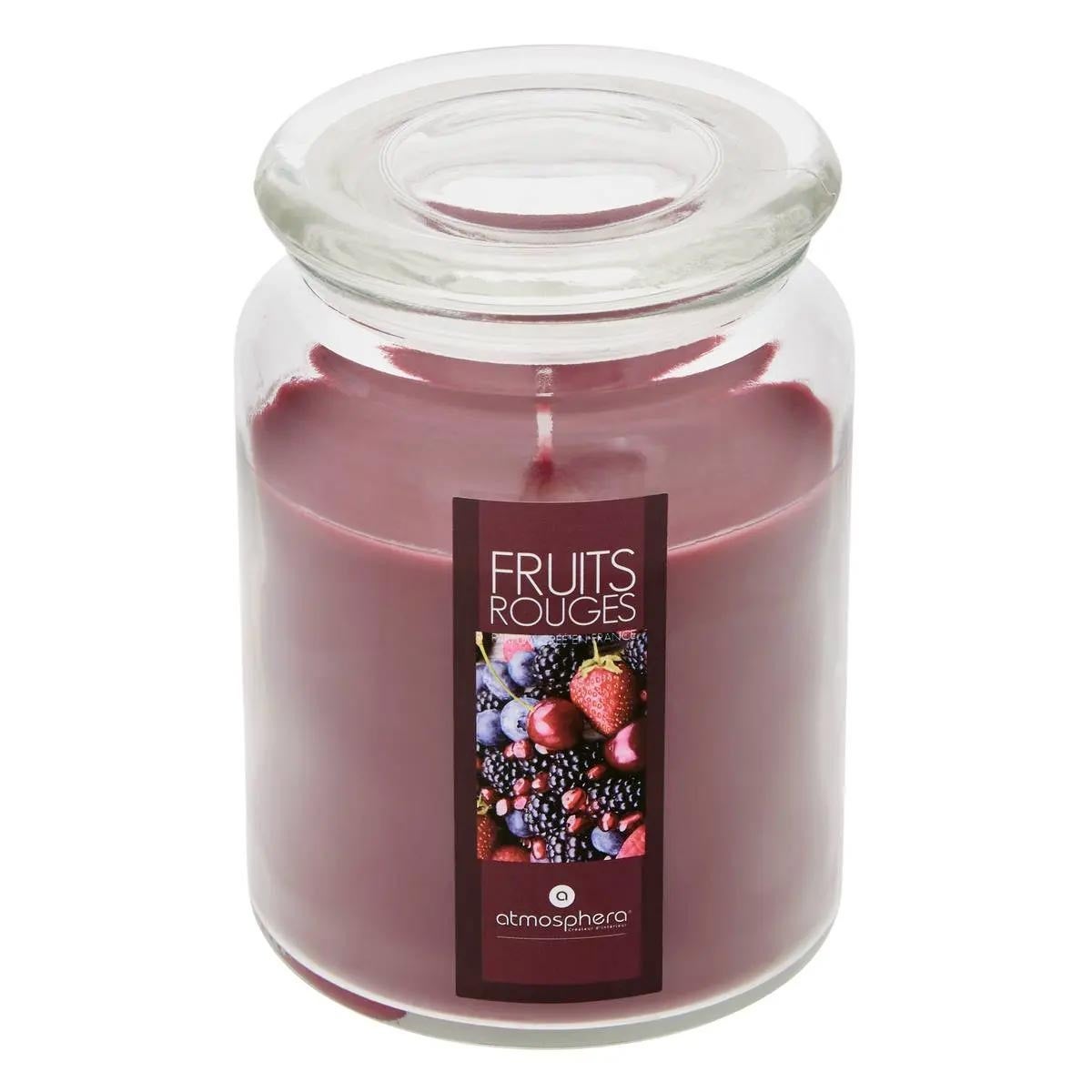 Bougie Parfumée en Verre "Couvercle" 510g Fruits Rouges | Leroy Merlin