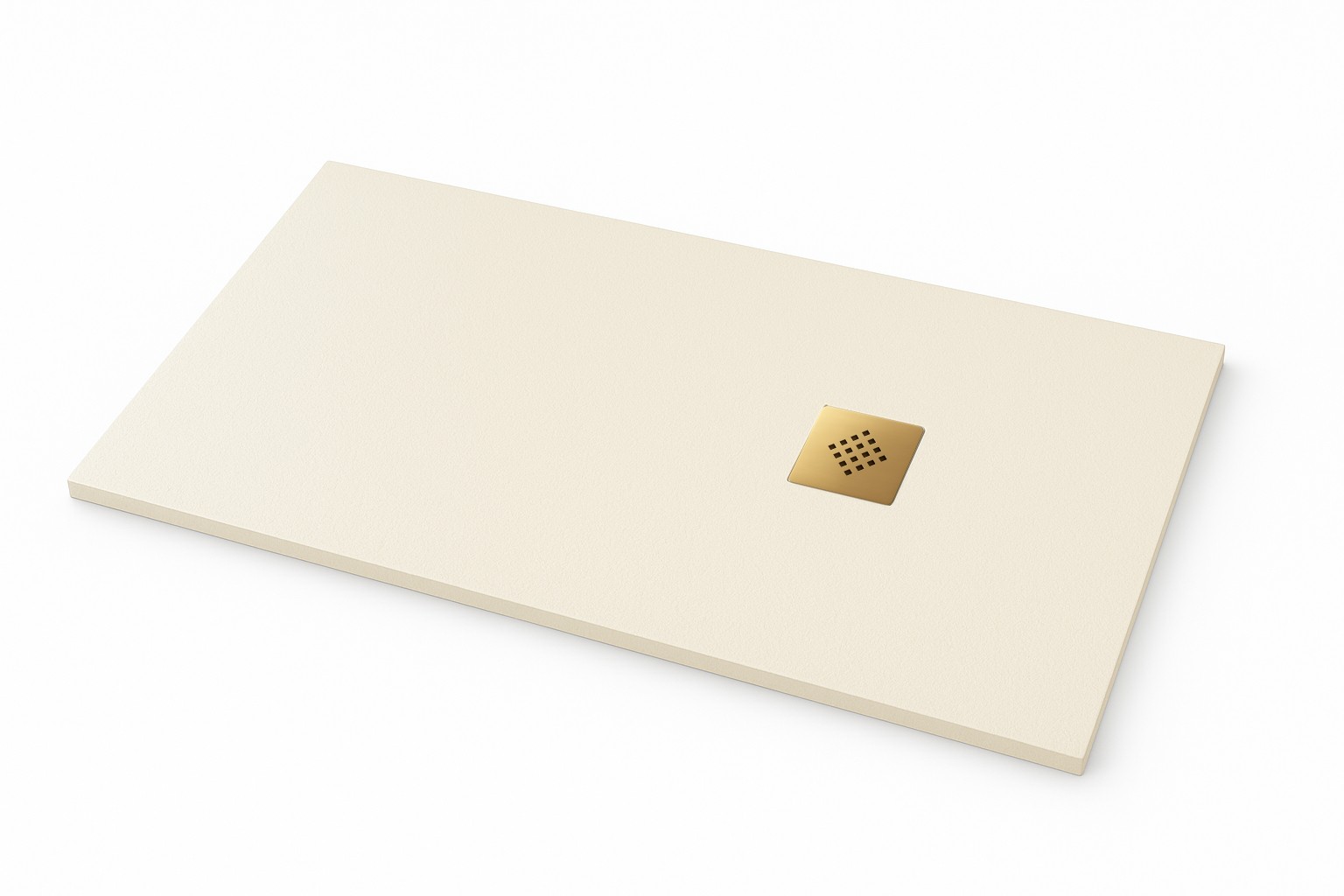 Plato de ducha Ardesia extraplano 75X75 cm color Crema RAL 1013 rejilla ...