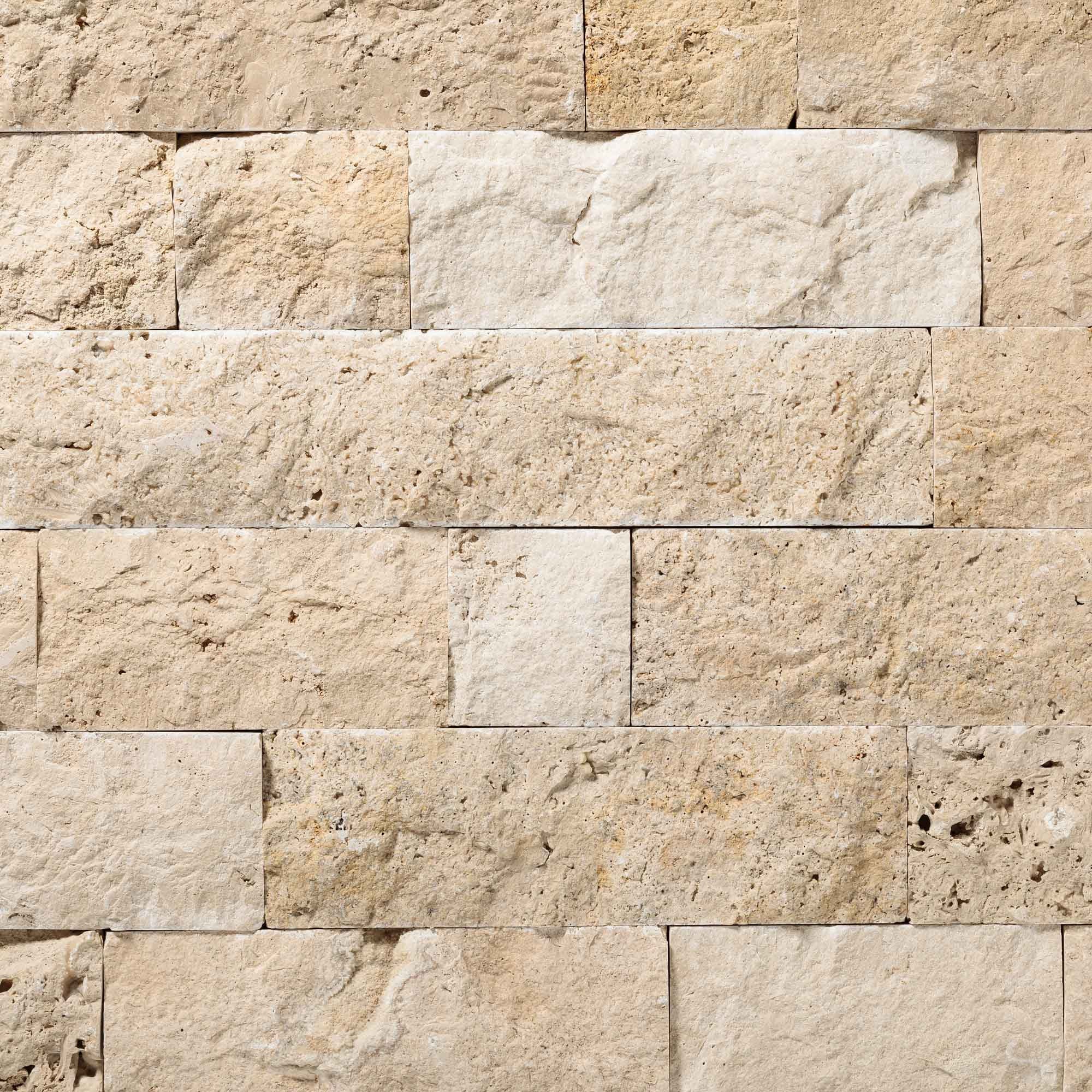 Brique de parement Travertin Beige Nuancé LLx10 cm (lot de 1 m²) - RO ...