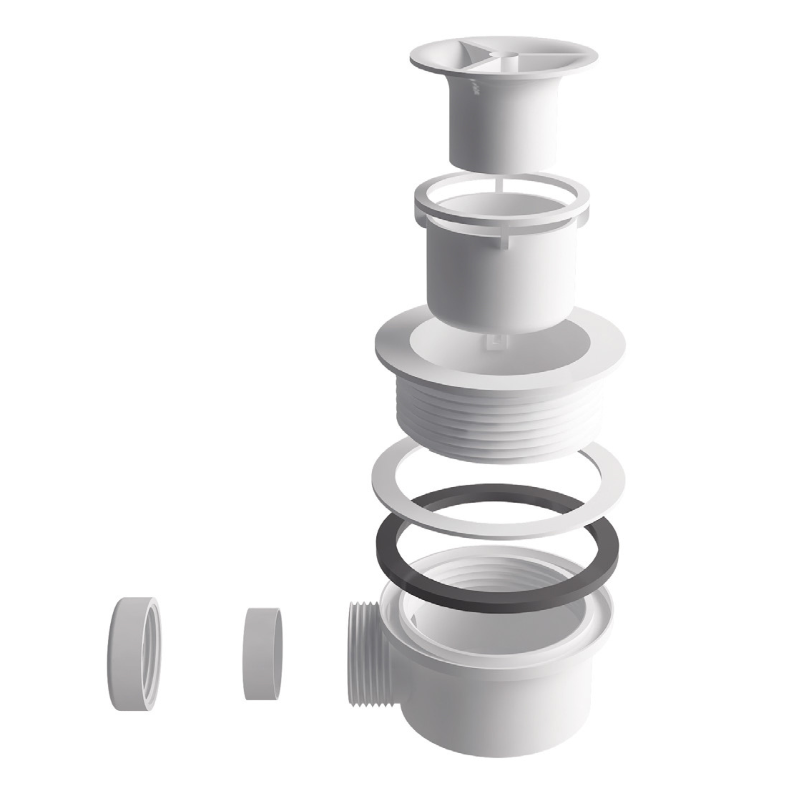 Balneo Siphon 68mm, pour receveurs de douche, hautere 68mm, Stone Tray ...