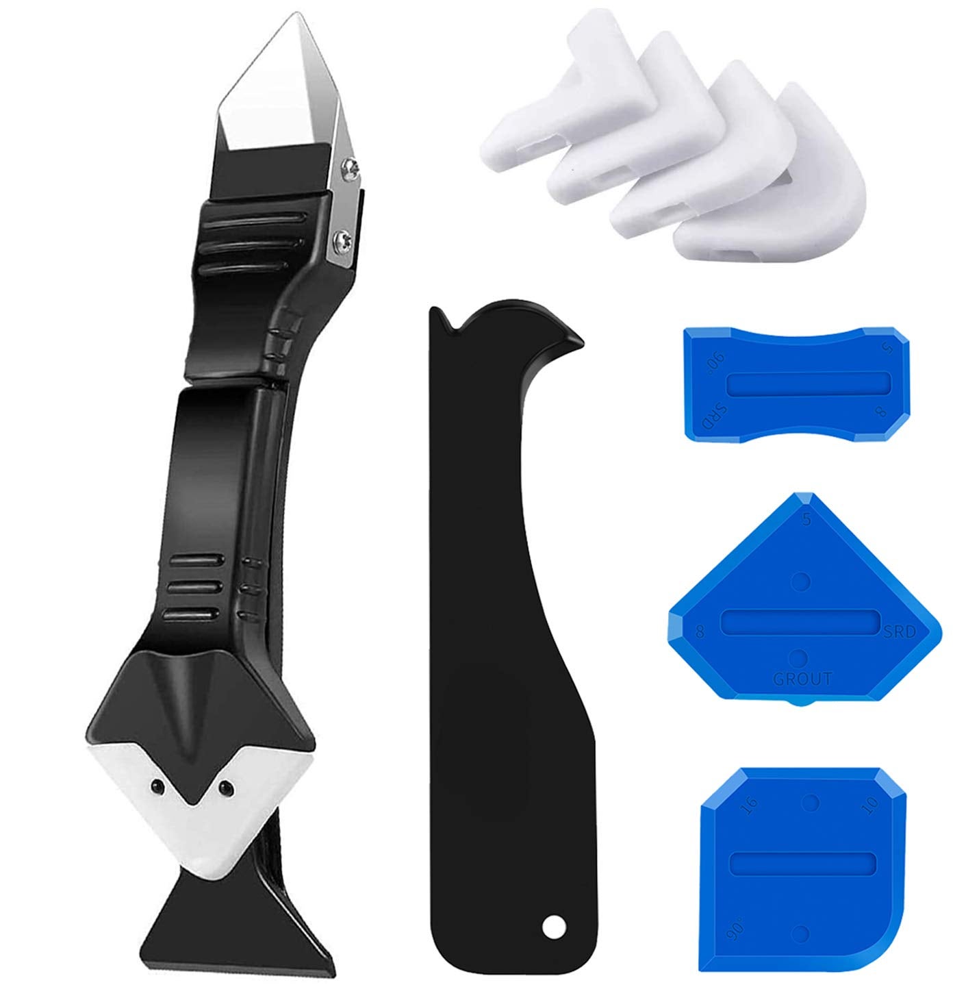 3 in 1 multi-purpose caulking kit with stainless steel head and 5 ...