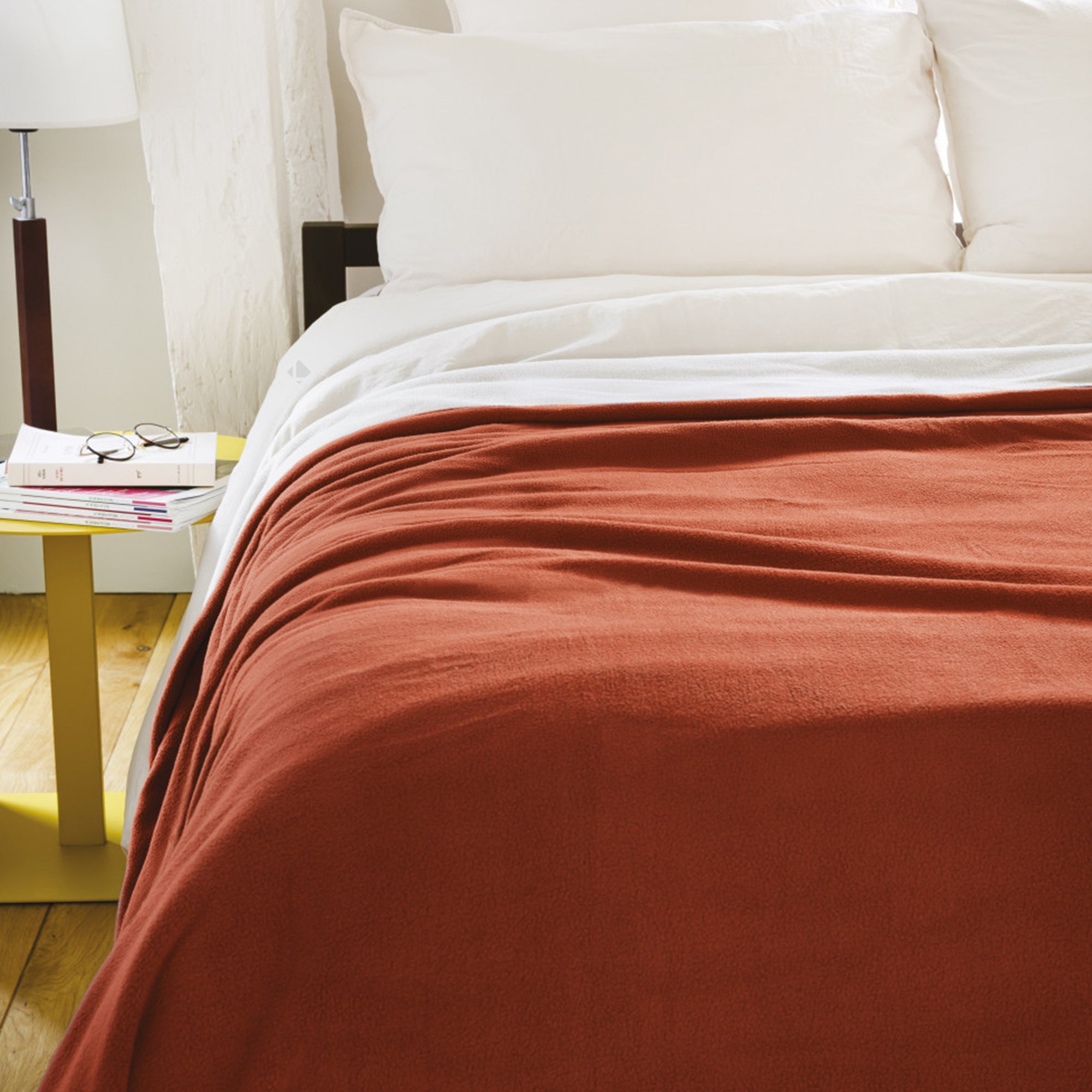 Couverture polaire luxe 180x220 cm 100% polyester 430 g/m2 NARVIK Galet ...