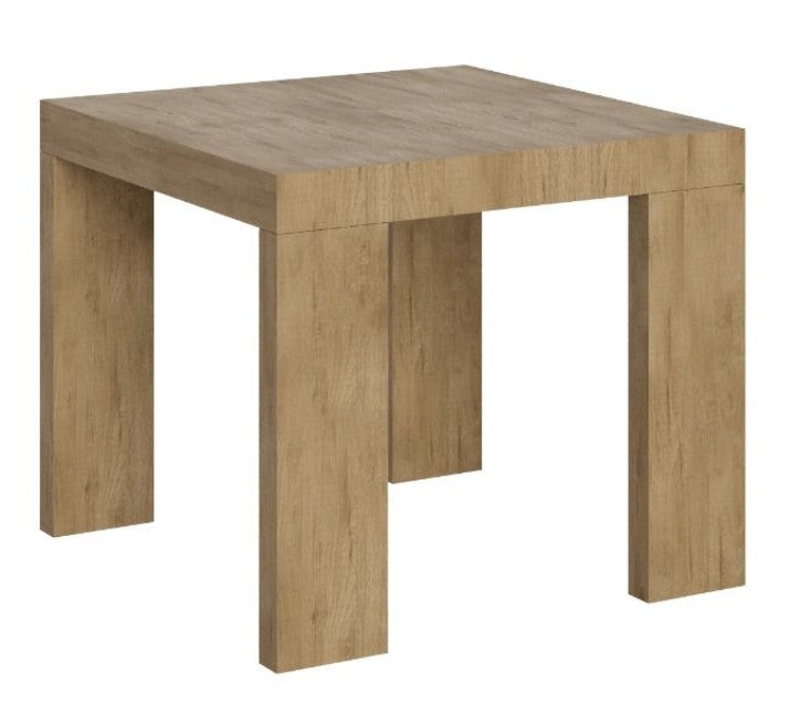 Petite table carrée extensible 90x90-246 Ribo-Couleur Naturel | Leroy ...