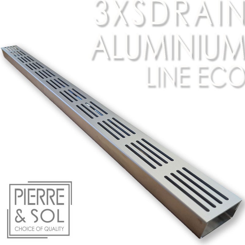 Caniveau Inox Hauteur 3,5 cm - 3XSDRAIN EASY Grille aluminium - LINE ...