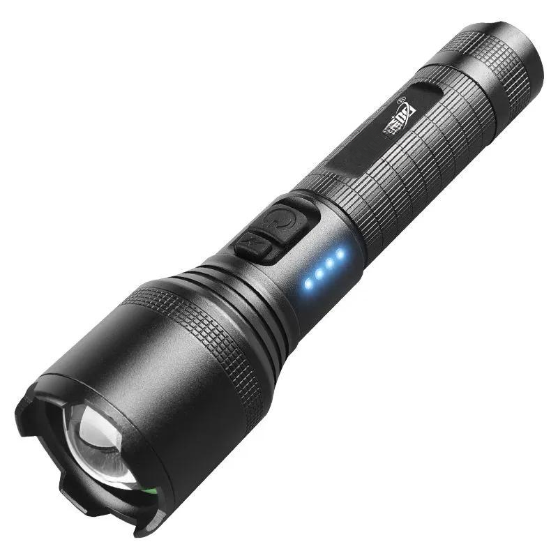 Linterna LED P50 de luz potente, recargable mediante USB tipo C, doble ...