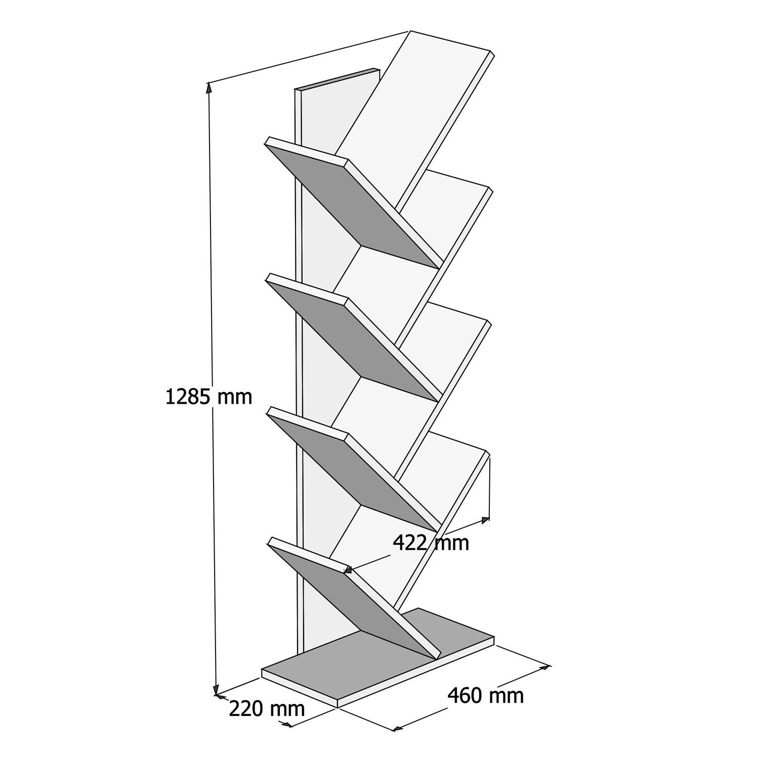 Librería de madera "Hitit" - 46 x 22 x 128 cm - Blanco | Leroy Merlin