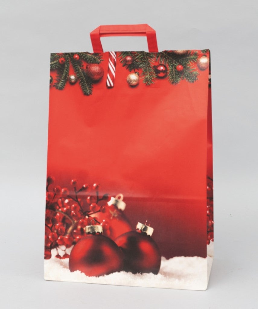 Sac cadeau rouge 36x41 cm | Leroy Merlin