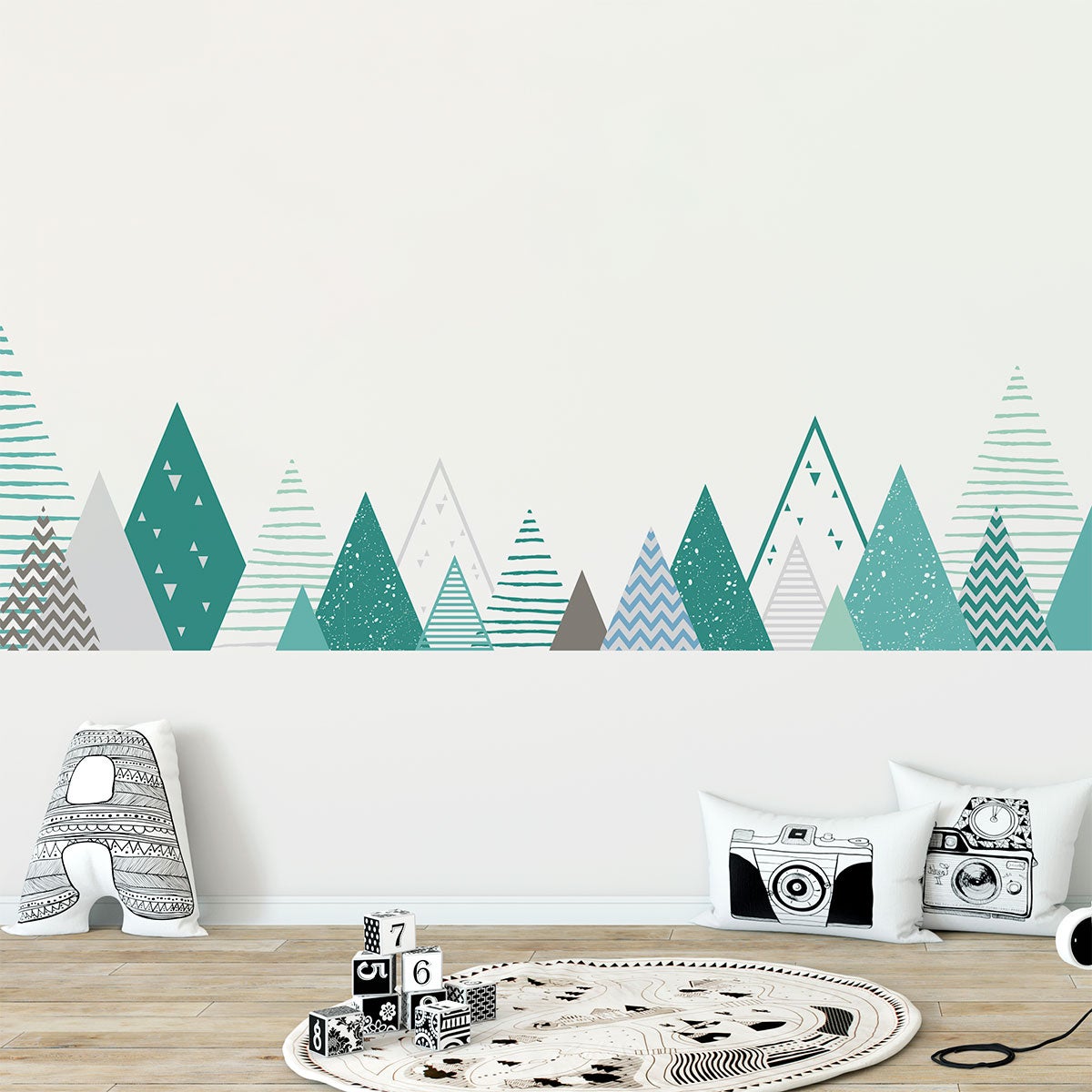 Stickers enfant montagnes scandinaves kimka 100 x 170 cm | Leroy Merlin