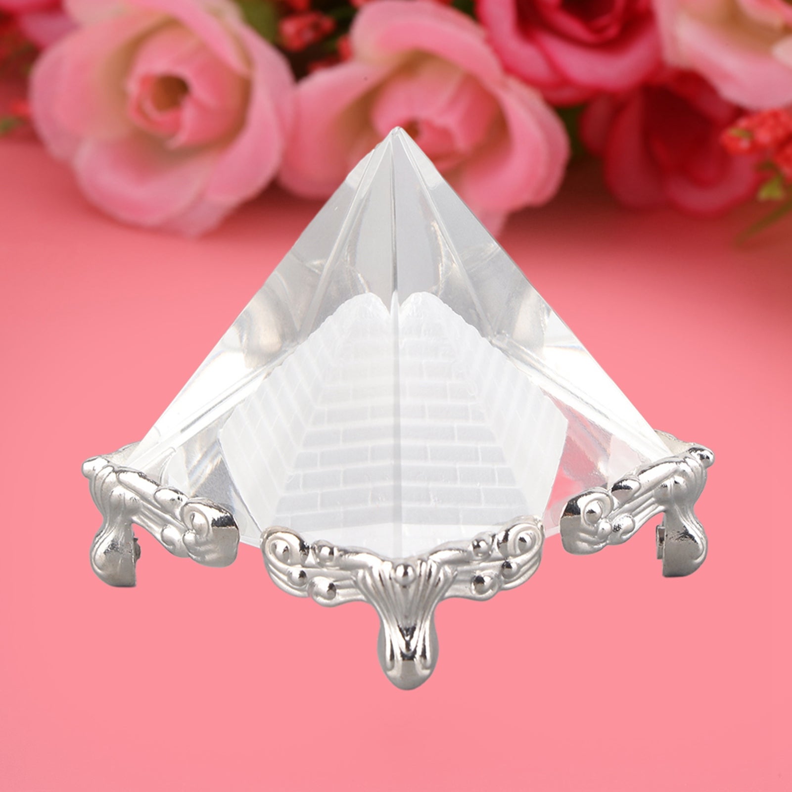 Pirámide decorativa de cristal 5 cm – figura tallada de cuarzo ...