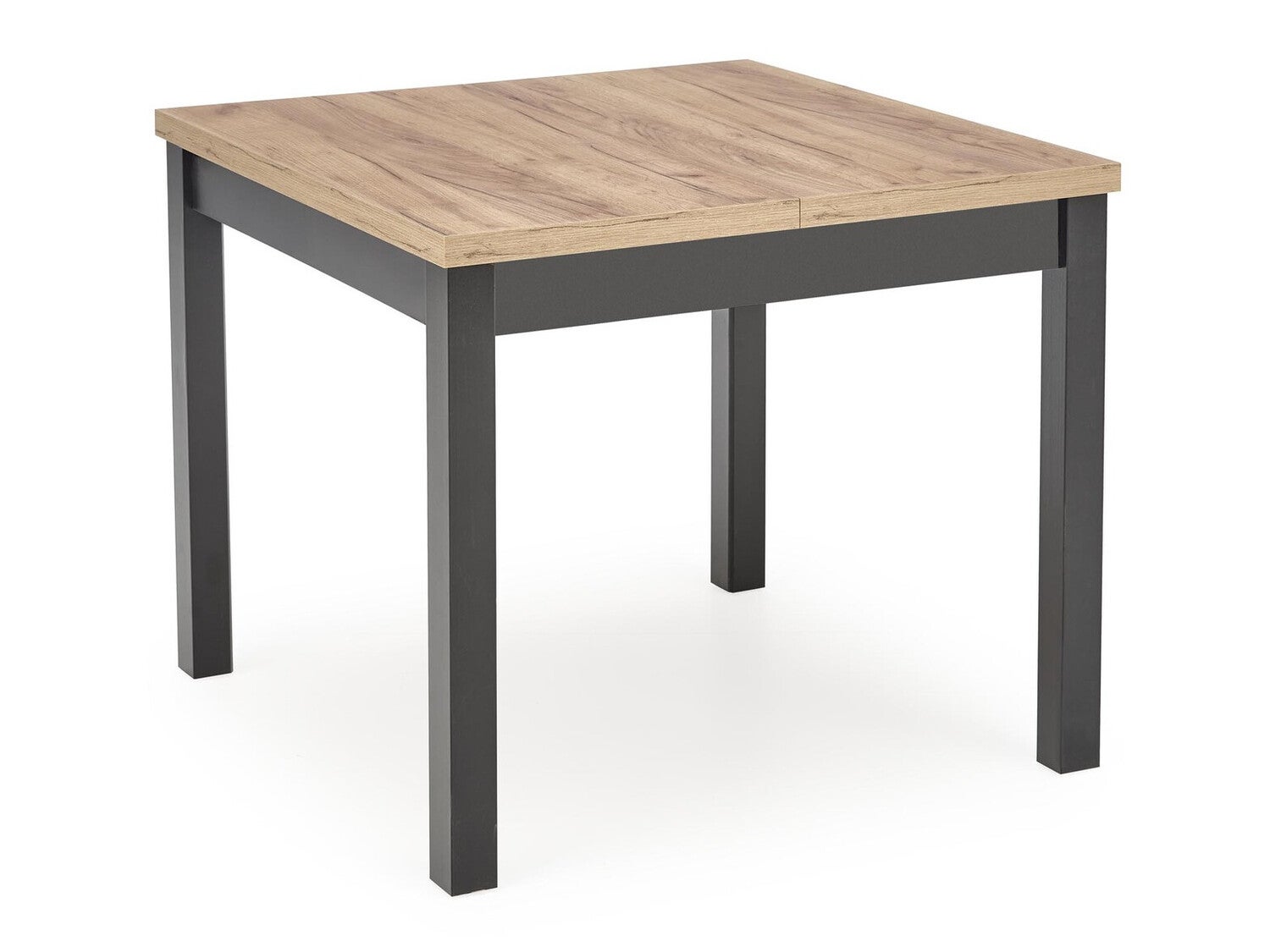 Mesa Houston 1562, Craft roble, Negro, 77x90x90cm, Alargamiento, MDF ...