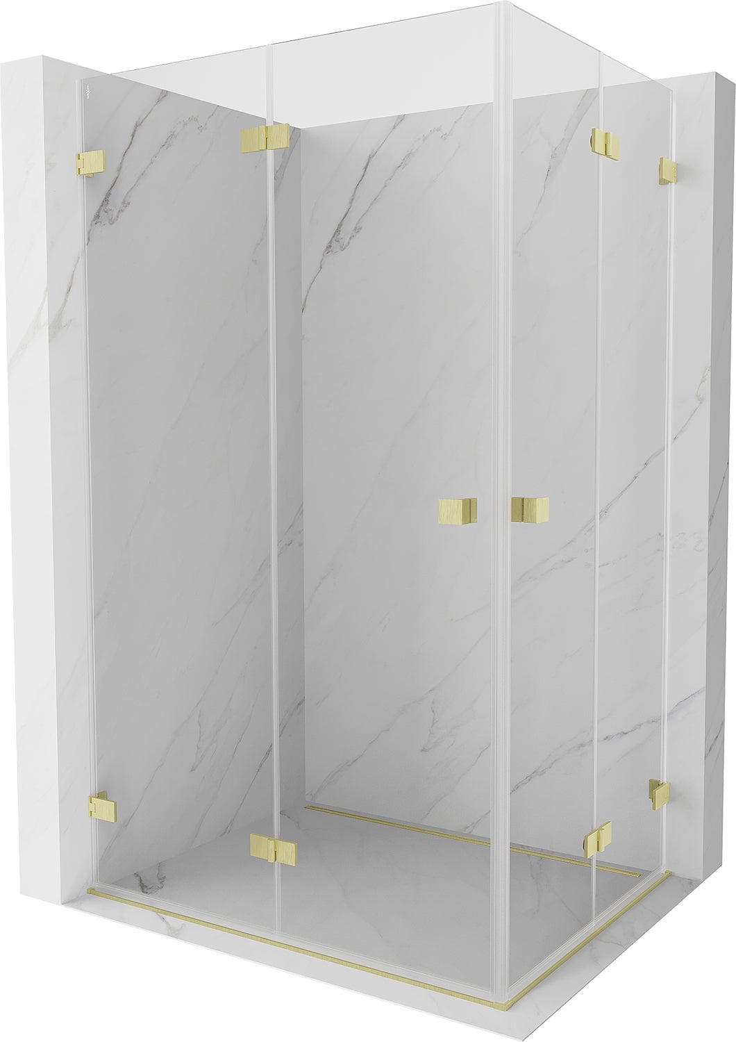 Mexen Lunar-F Duo cabina de ducha plegable 100 x 95 cm, transparente ...