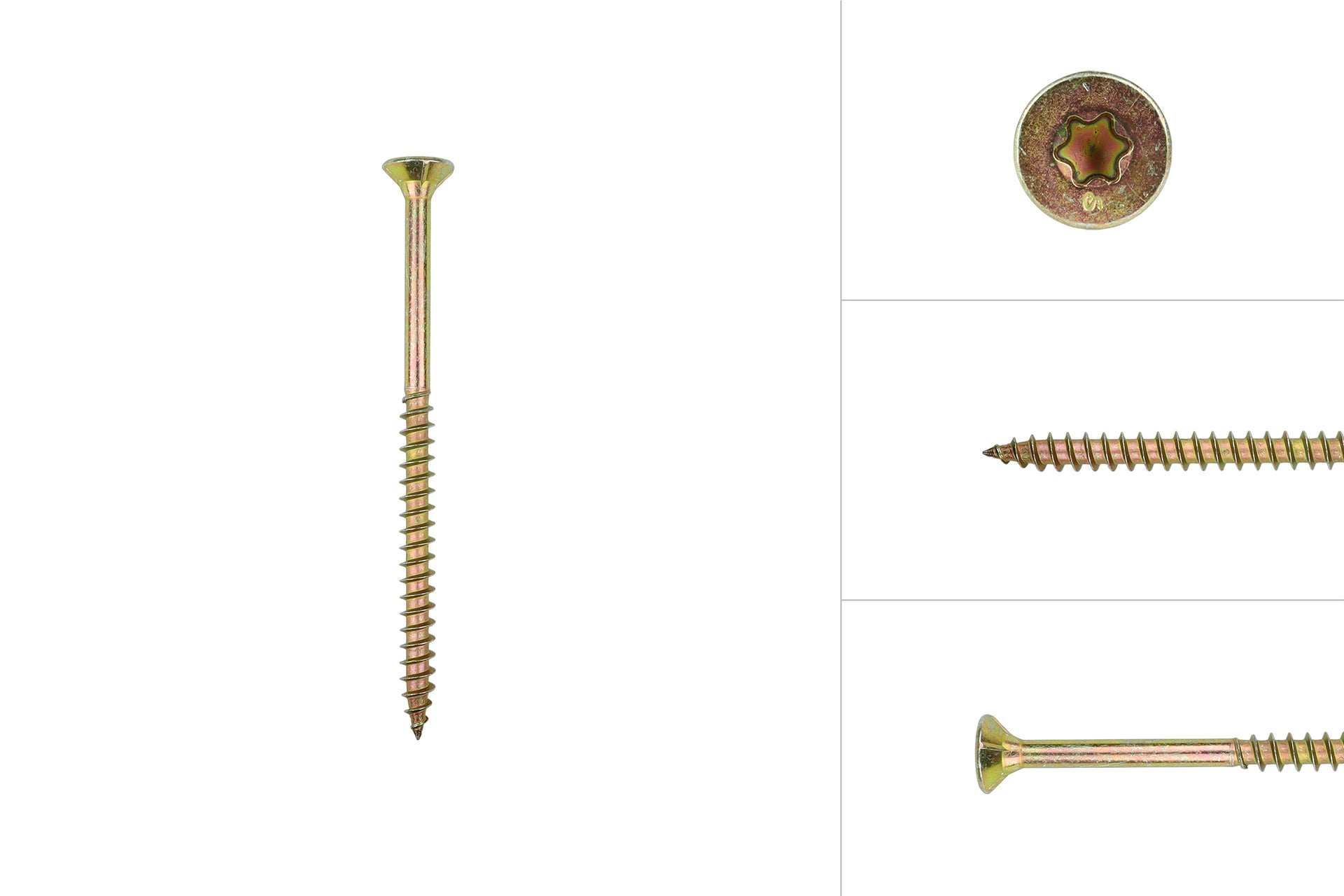 Tornillos para aglomerado galvanizados en amarillo torx 25 5 x 80 mm ...
