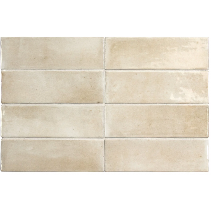 Carrelage sol / mur effet zellige bejmat marocain 5X15 cm crème beige ...