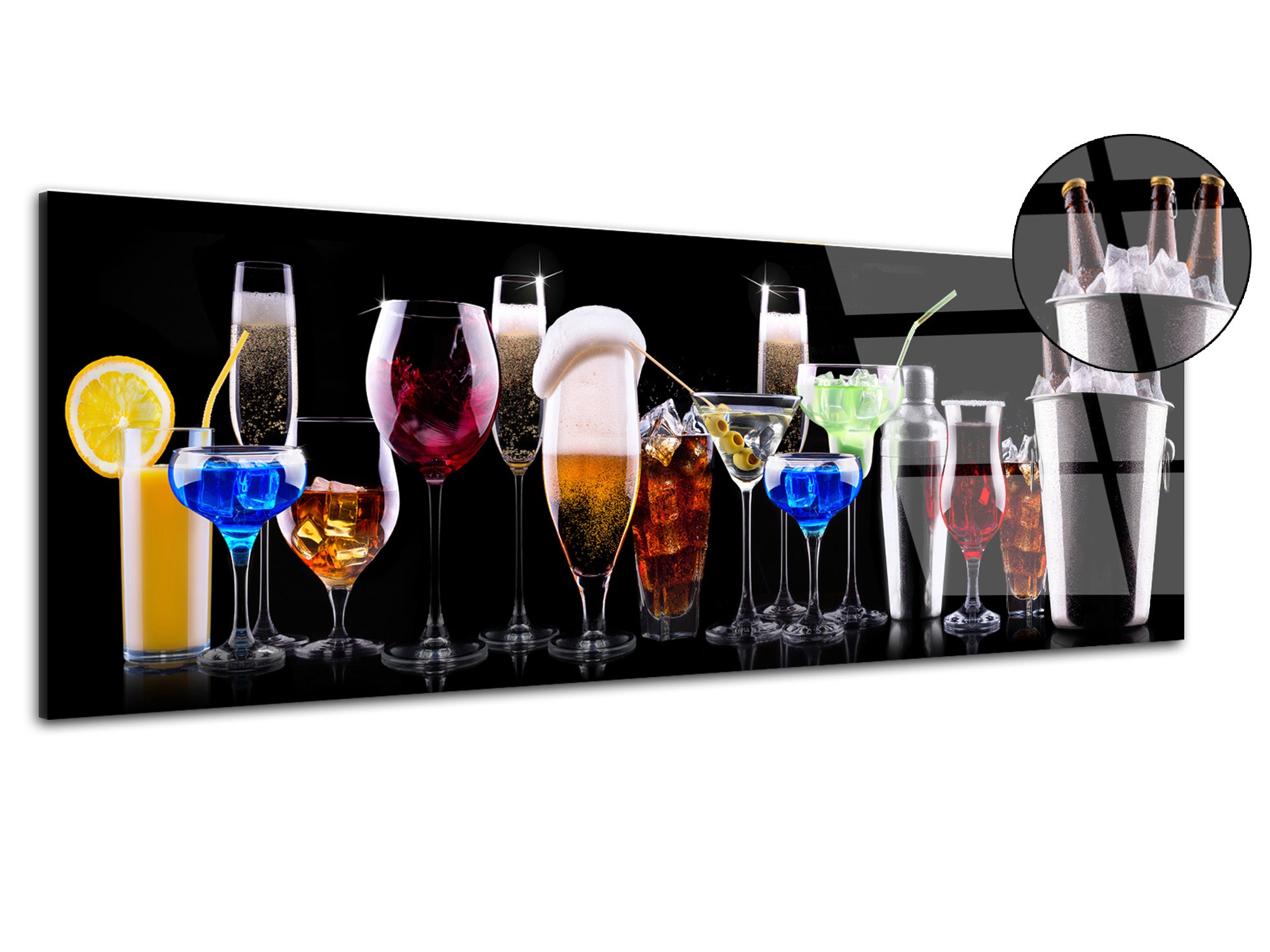 Tableau panoramique sur plexiglas Cocktail Party | Leroy Merlin