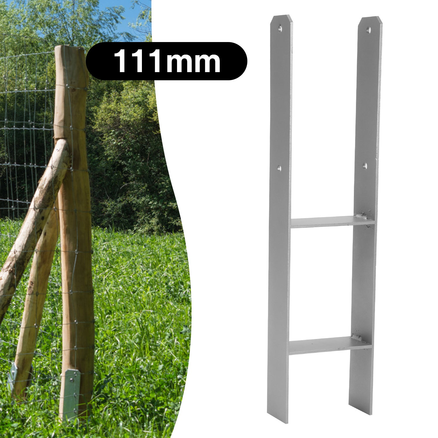 6x Support de poteau H-ancre Ancre de poteau Pied de poteau Patte de ...