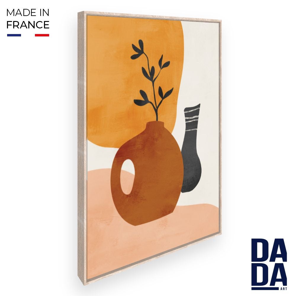 Toile encadrée Vases abstraits élégants / 72x108cm / Cadre Effet ...