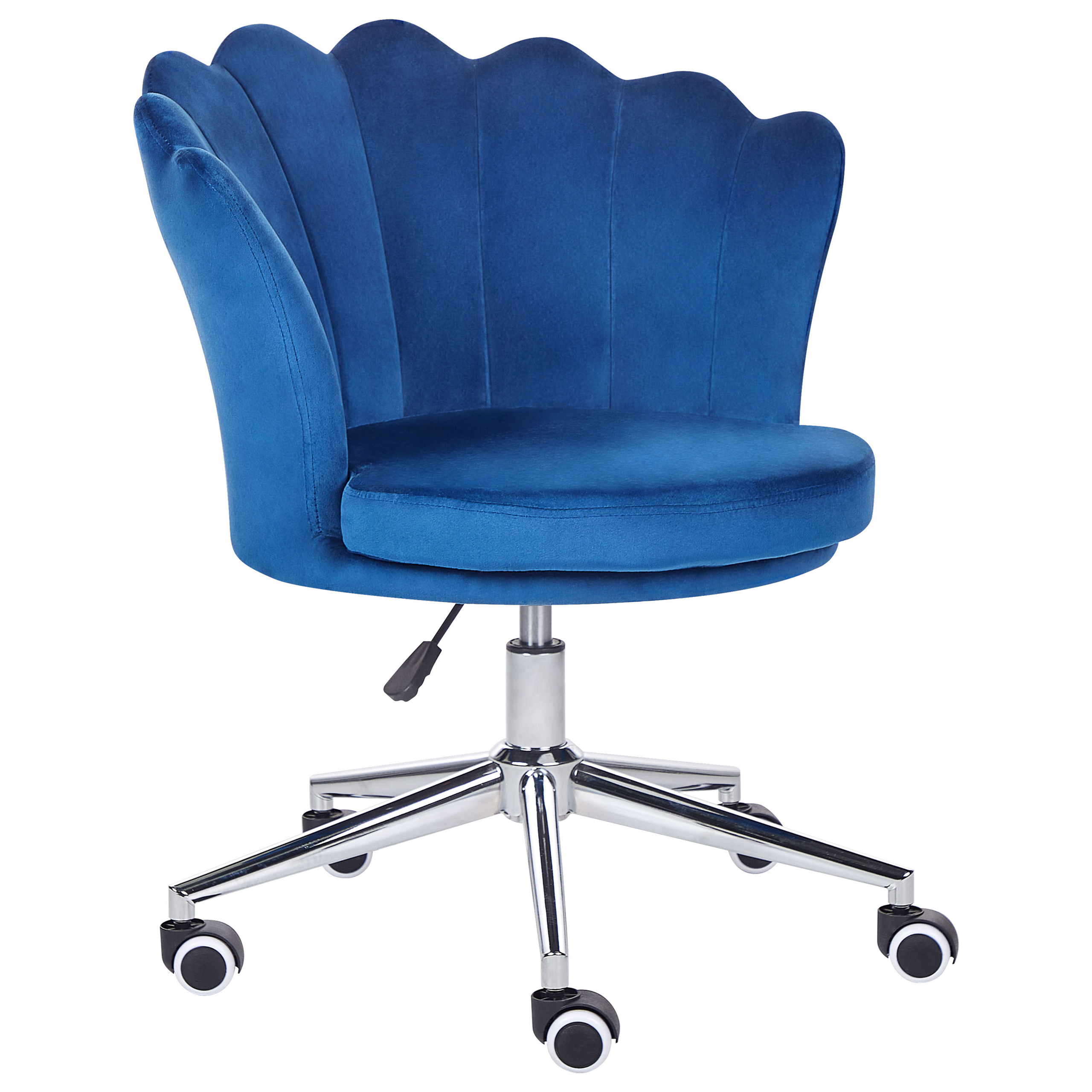 Chaise de bureau MONTICELLO Velours Bleu | Leroy Merlin