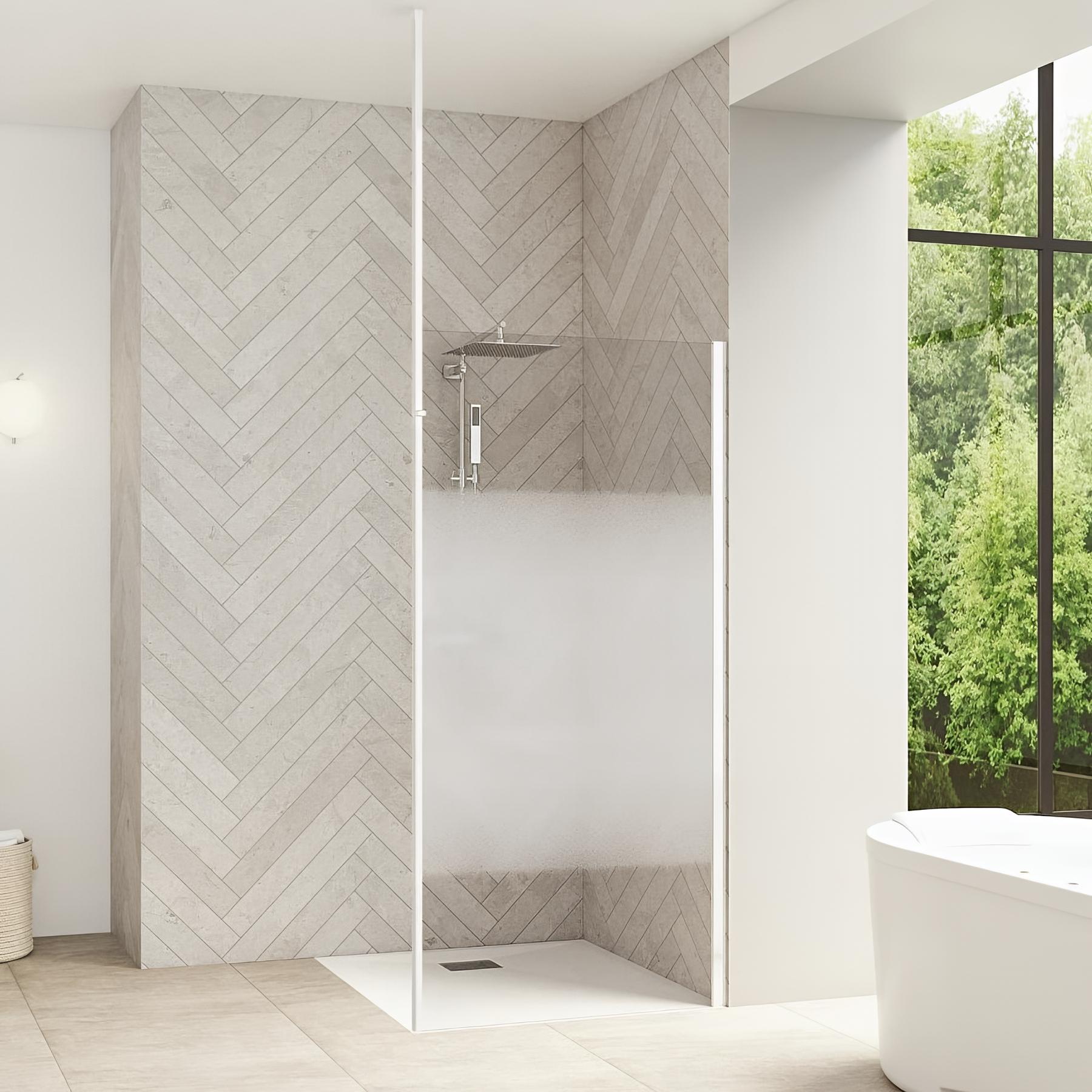 Paroi de douche fixe KINEDO SMART DESIGN SOLO largeur 75 cm hauteur 1 ...