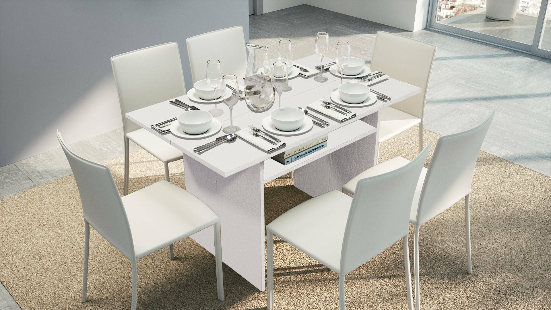 Console extensible lavande, Table à manger avec ouverture pliante ...