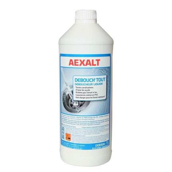 Bidon de 1 L déboucheur liquide alcalin DÉBOUCH'TOUT Aexalt | Leroy Merlin