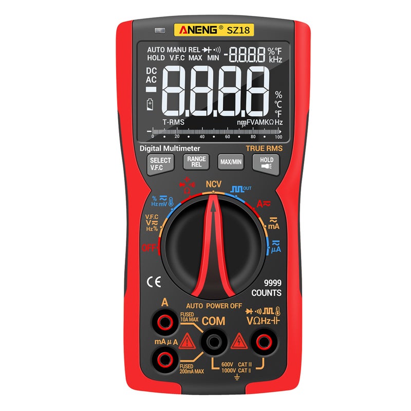 Multimètre numérique 9999 comptes T-RMS, écran LCD universel, mesure ...