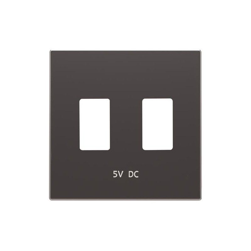 Tapa cargador doble USB negro soft Niessen Sky 8585.3 NS | Leroy Merlin