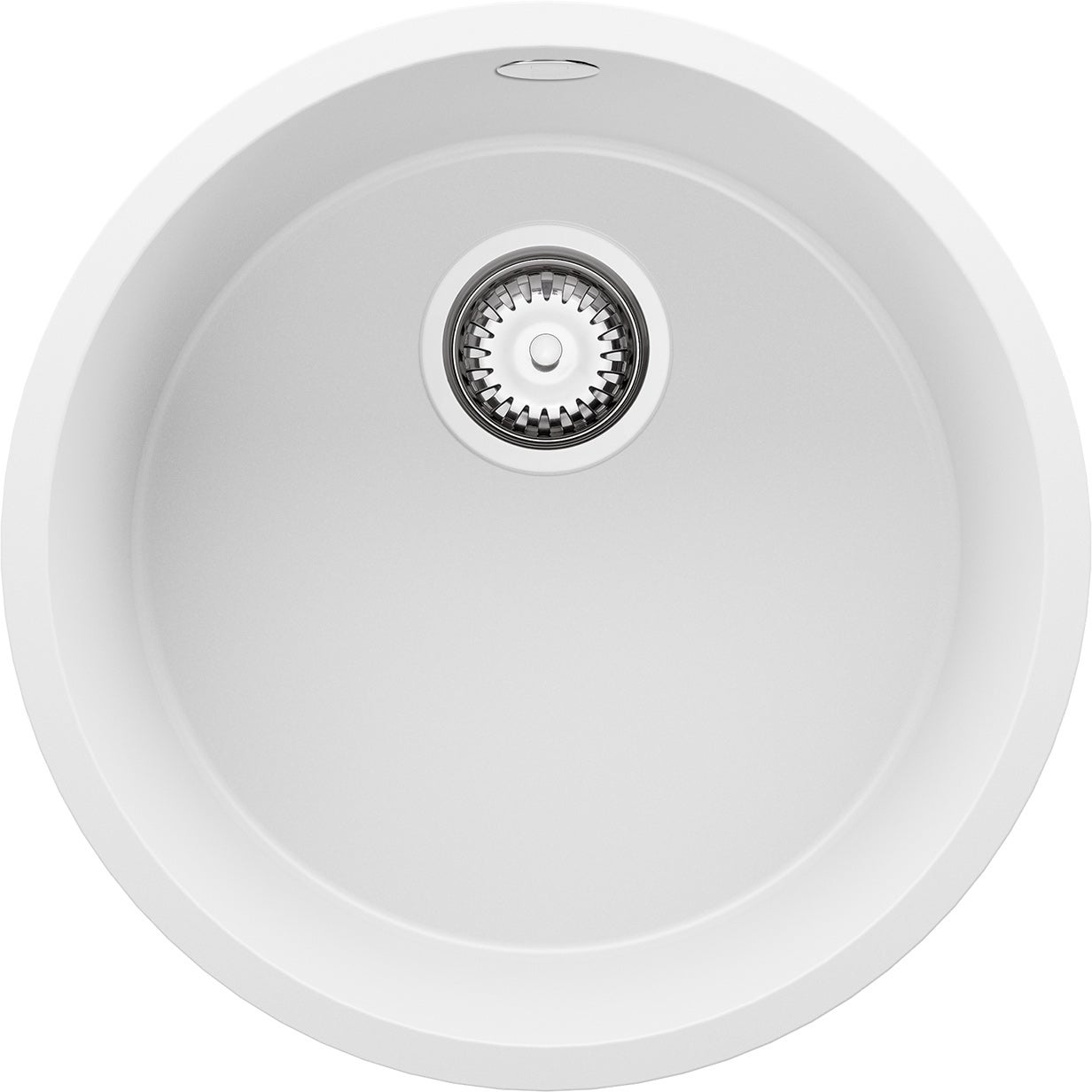 Fregadero Cocina Circular Blanco 46x46cm, Fregadero Granito 1 Seno ...