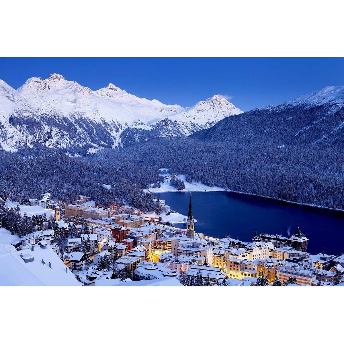 Tableau sur toile village de Savoie 45x65 cm | Leroy Merlin