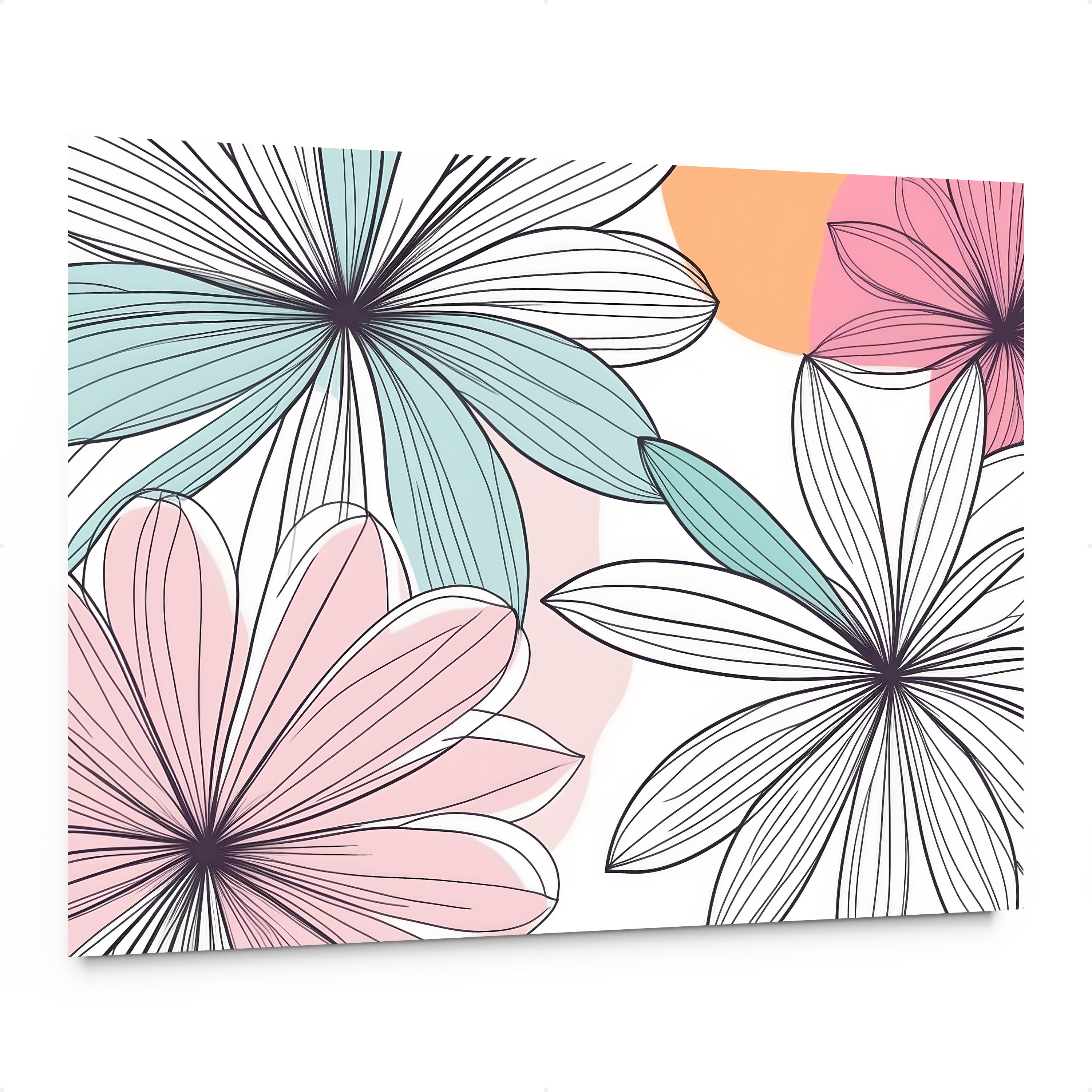 Tableau déco Line Art Flower 5 - 25x20 cm | Leroy Merlin